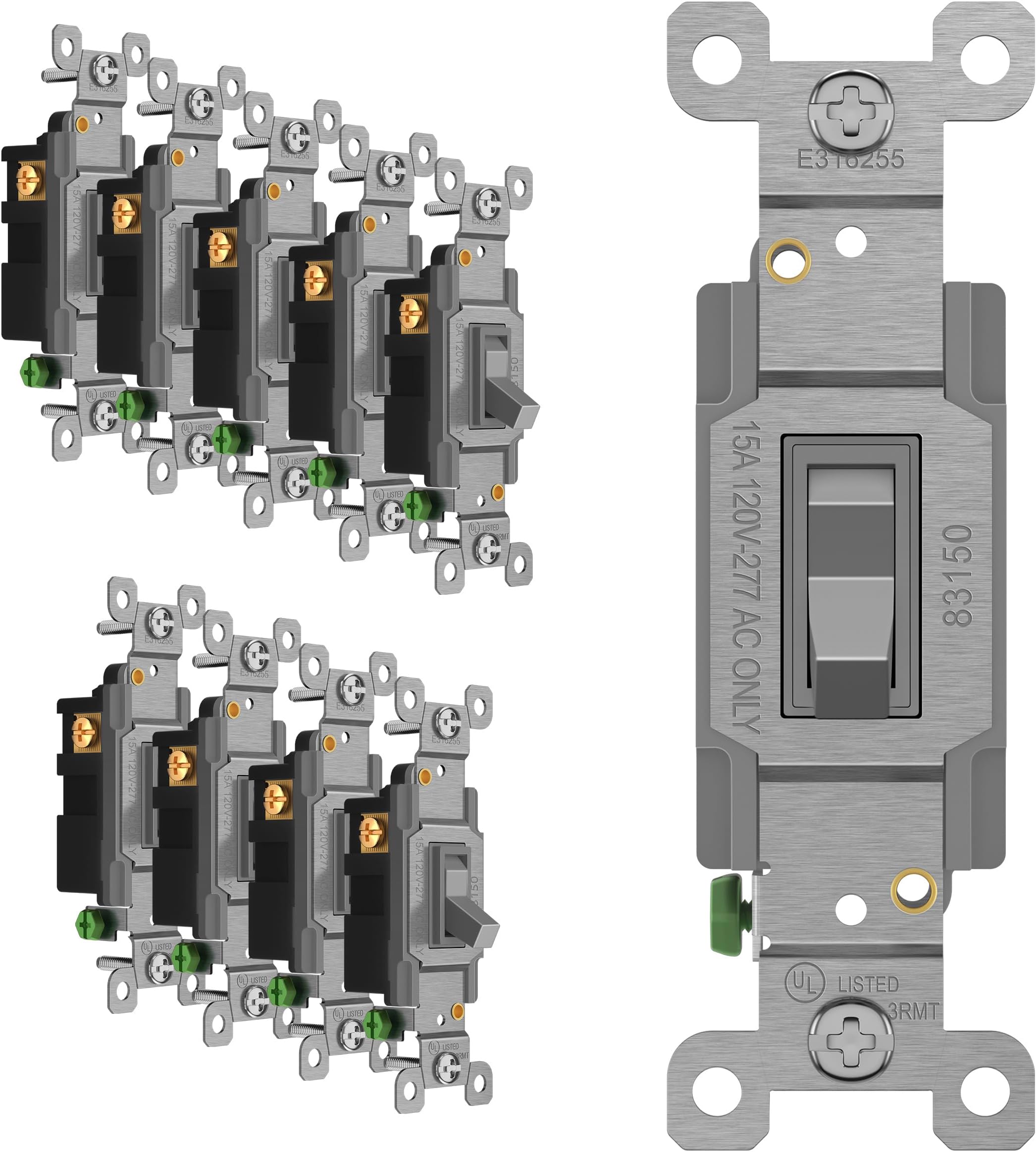 Eaton Universal Toggle Dimmer 120V, Black/Brown/Gray - Amazon.com