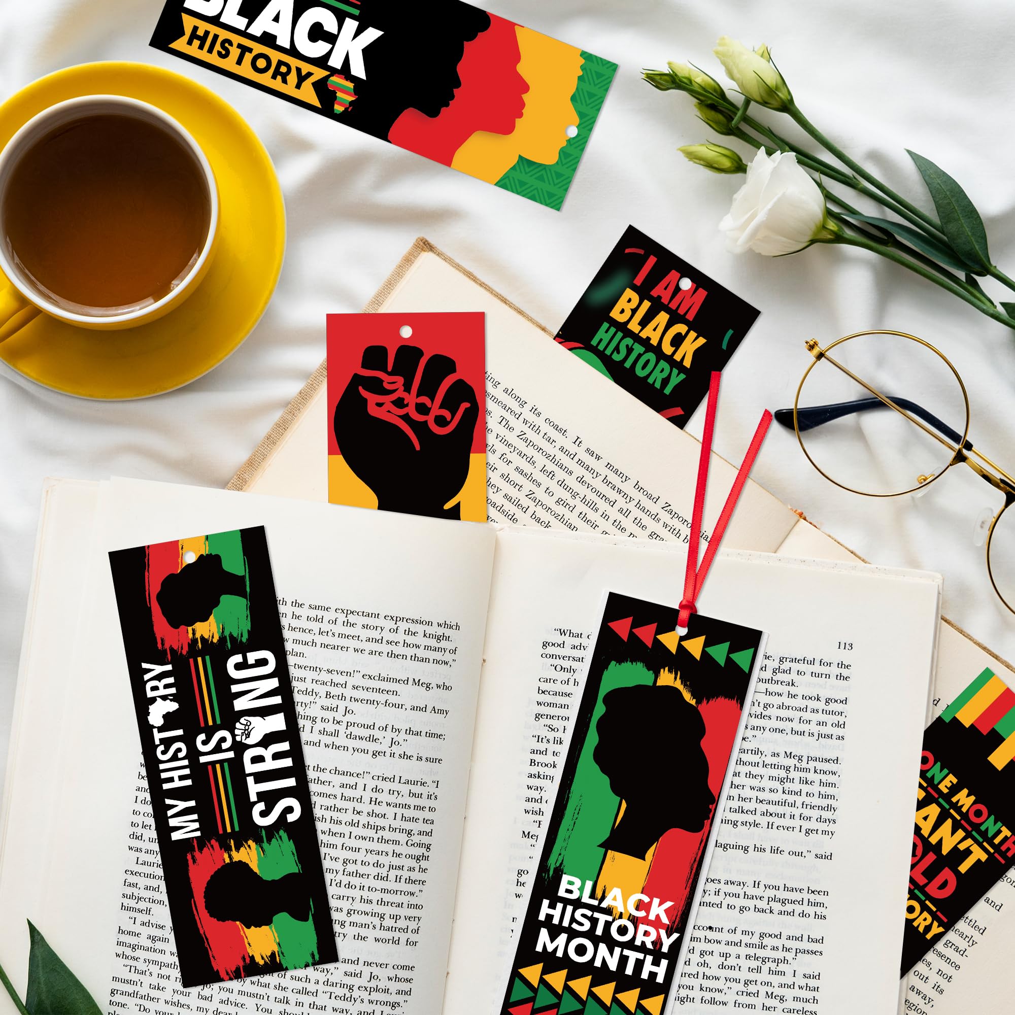 Snapklik.com : 120Pcs Black History Month Bookmarks, Black History ...