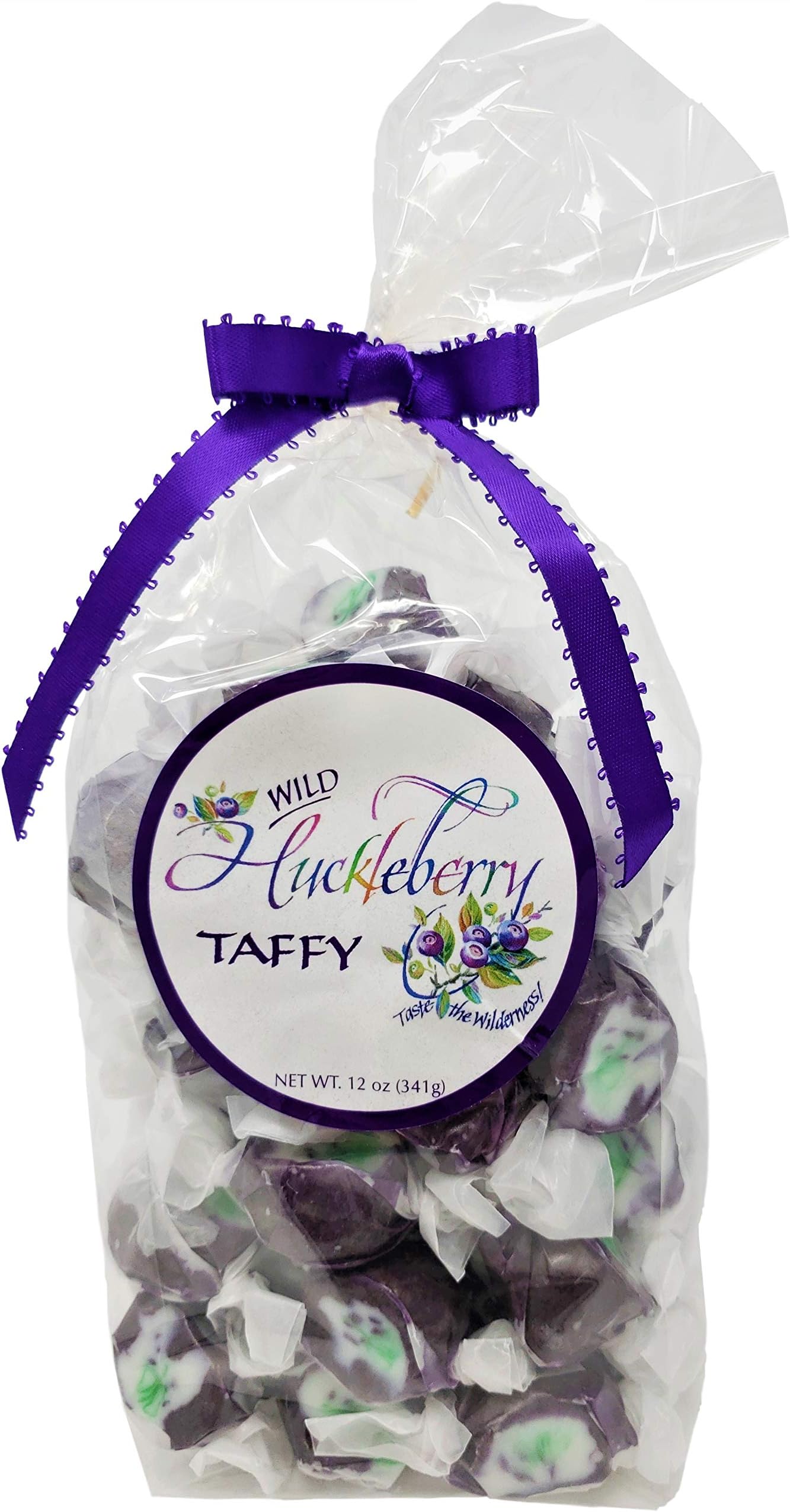Amazon.com : Freeze Dried HUCKLEBERRY Salt Water Taffy Candy - 2 oz bag ...