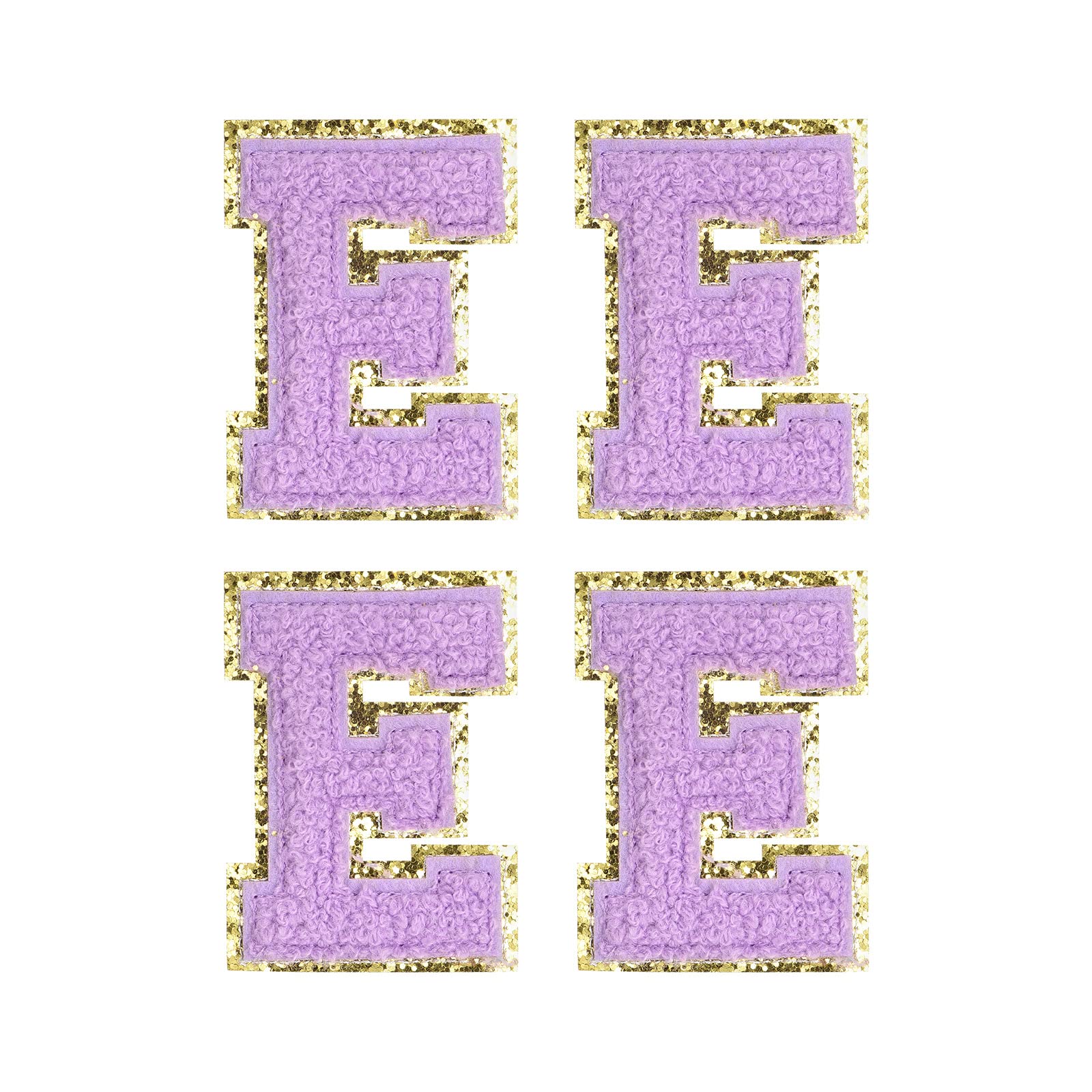 Amazon.com: MECCANIXITY 4Pcs Chenille Letter Patches Iron on Letter ...