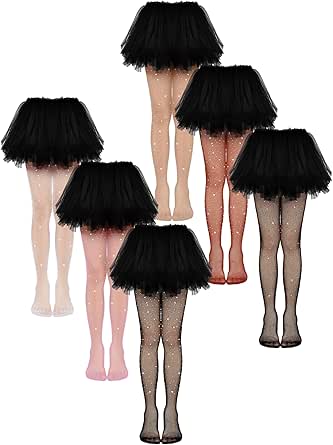Amazon.com: Geyoga 6 Pcs Girls Bling Tights Kids Fishnet Stockings Girl ...