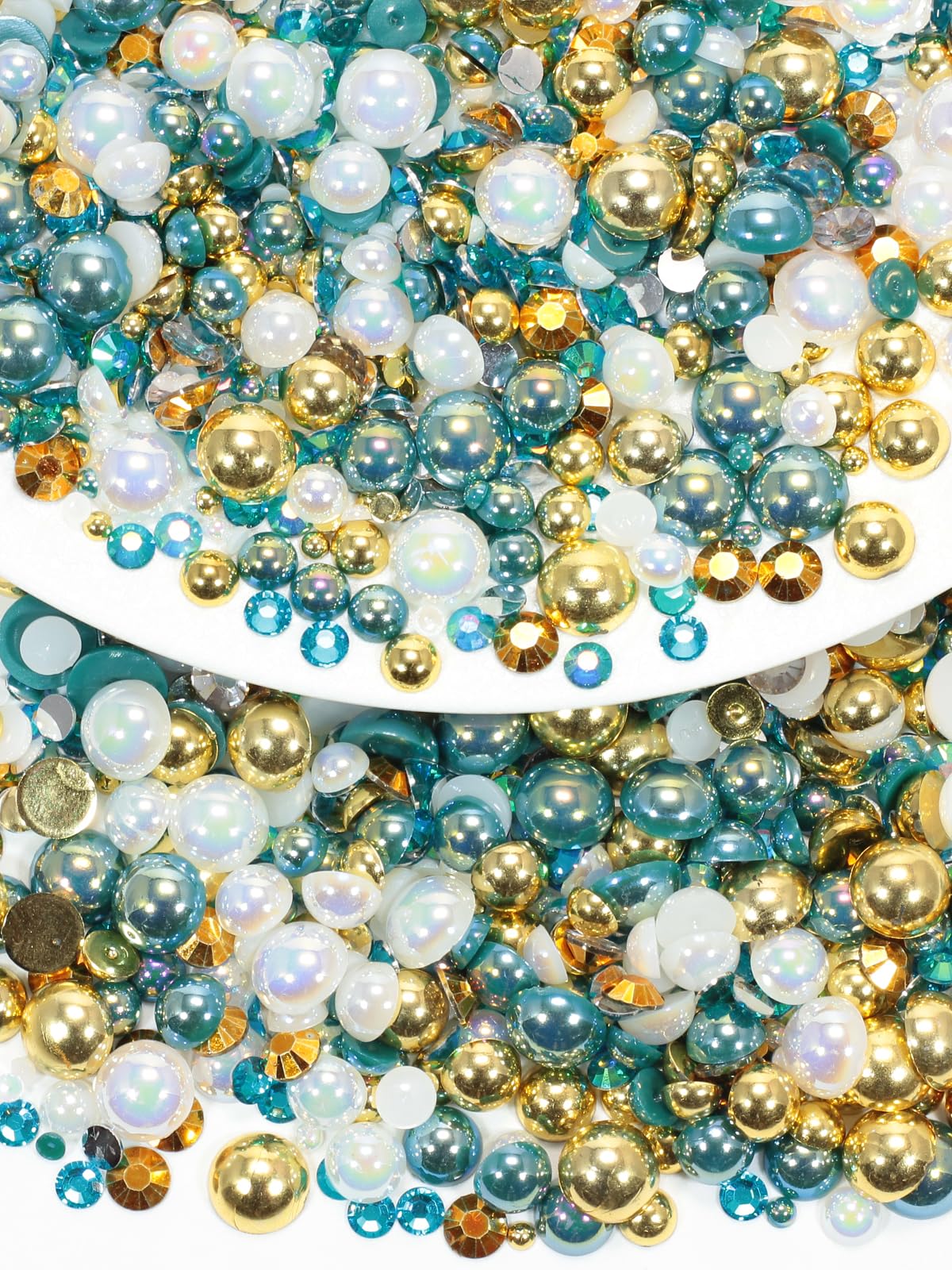 Amazon.com: Rhinova 70g Mix Pearls and Rhinestones for Crafting, Sizes ...
