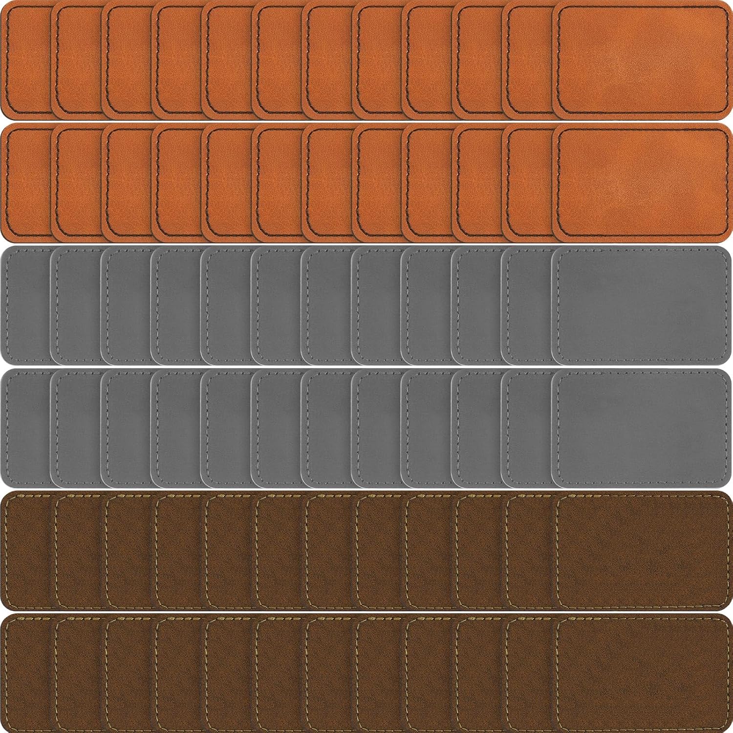 Amazon.com: Dunzy 60 Pcs Blank Leatherette Hat Patches with Adhesive ...