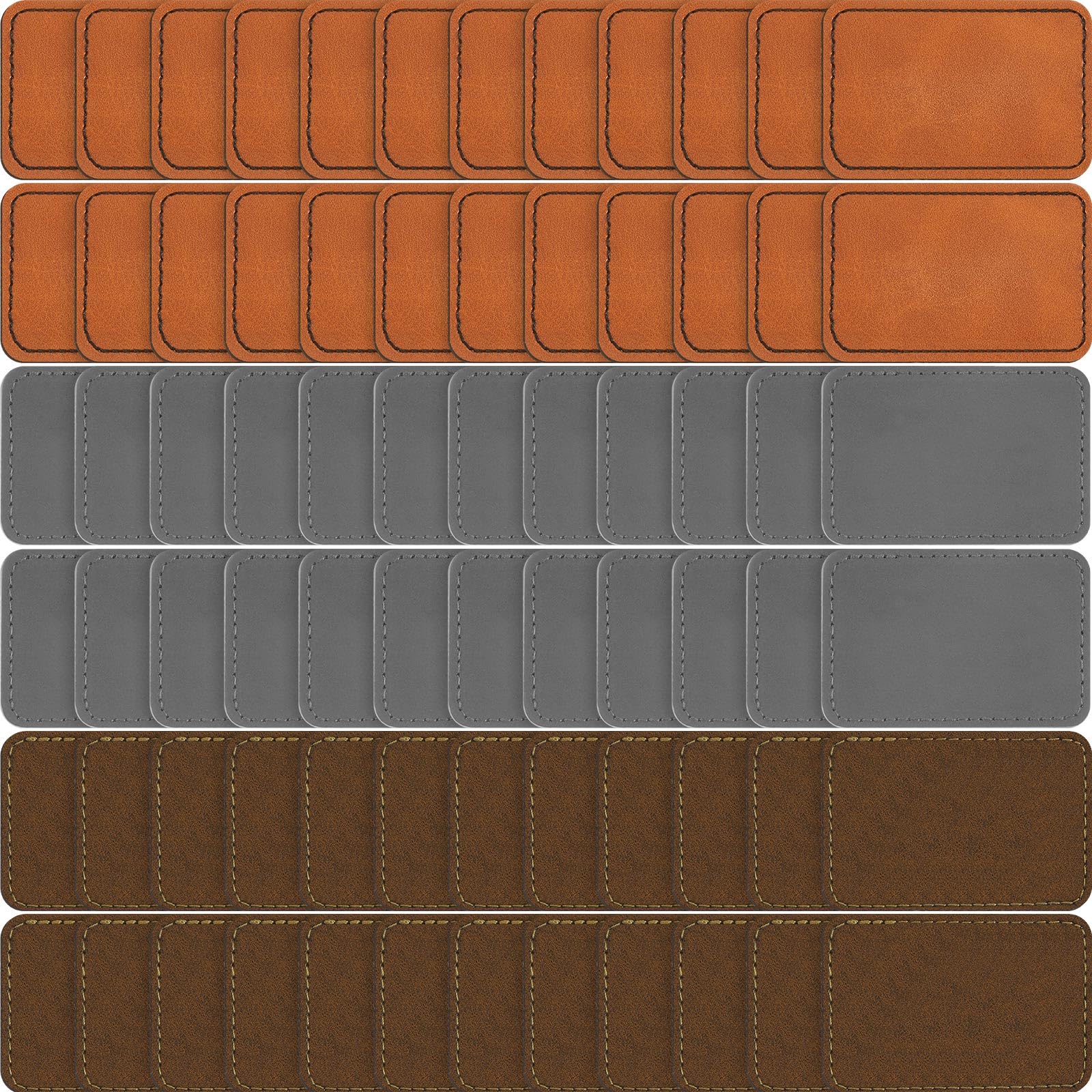 Amazon.com: Dunzy 60 Pcs Blank Leatherette Hat Patches with Adhesive ...