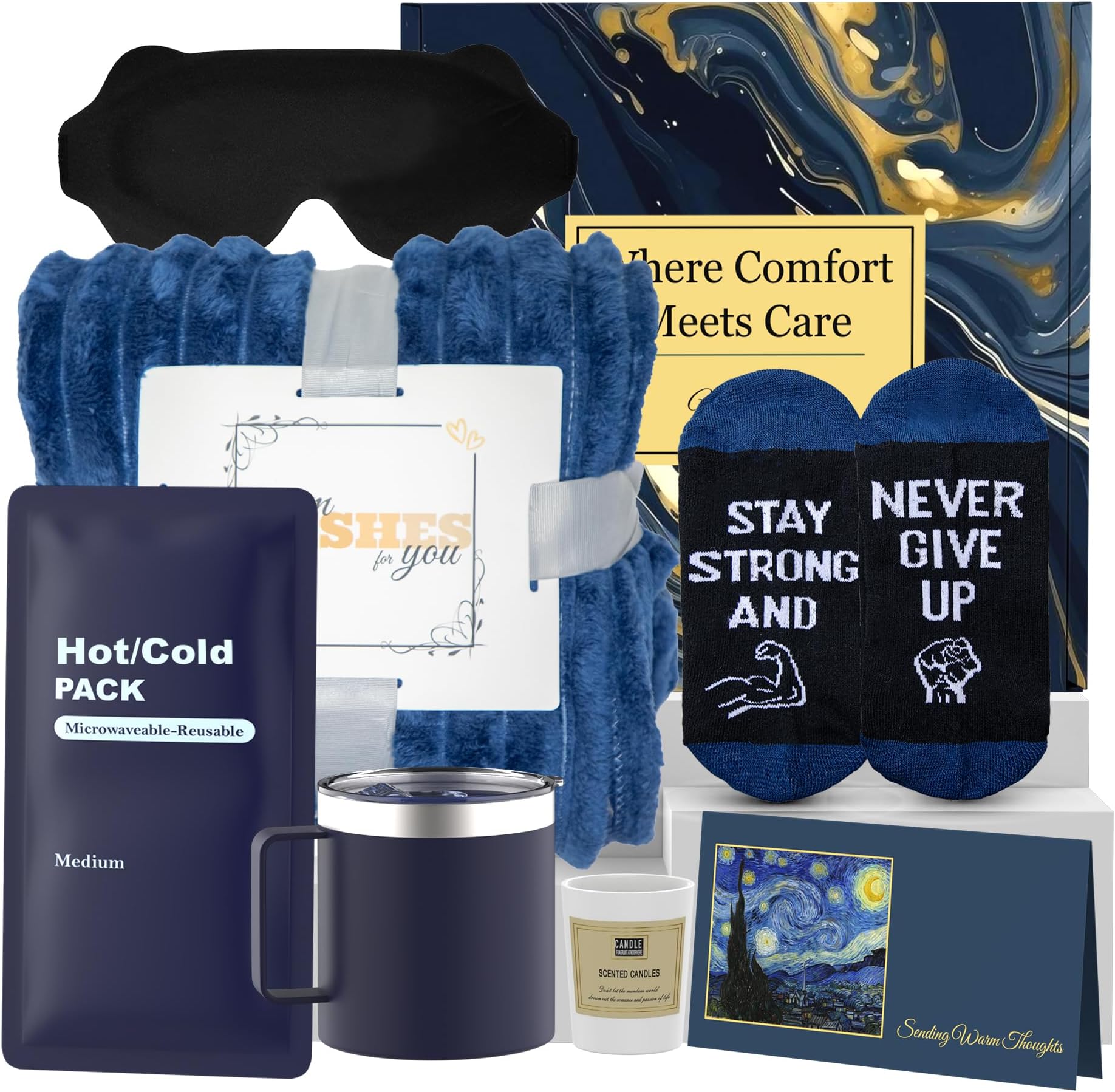 Amazon.com: Get Well Soon Gift Basket Men, Care Package for Men, Get ...