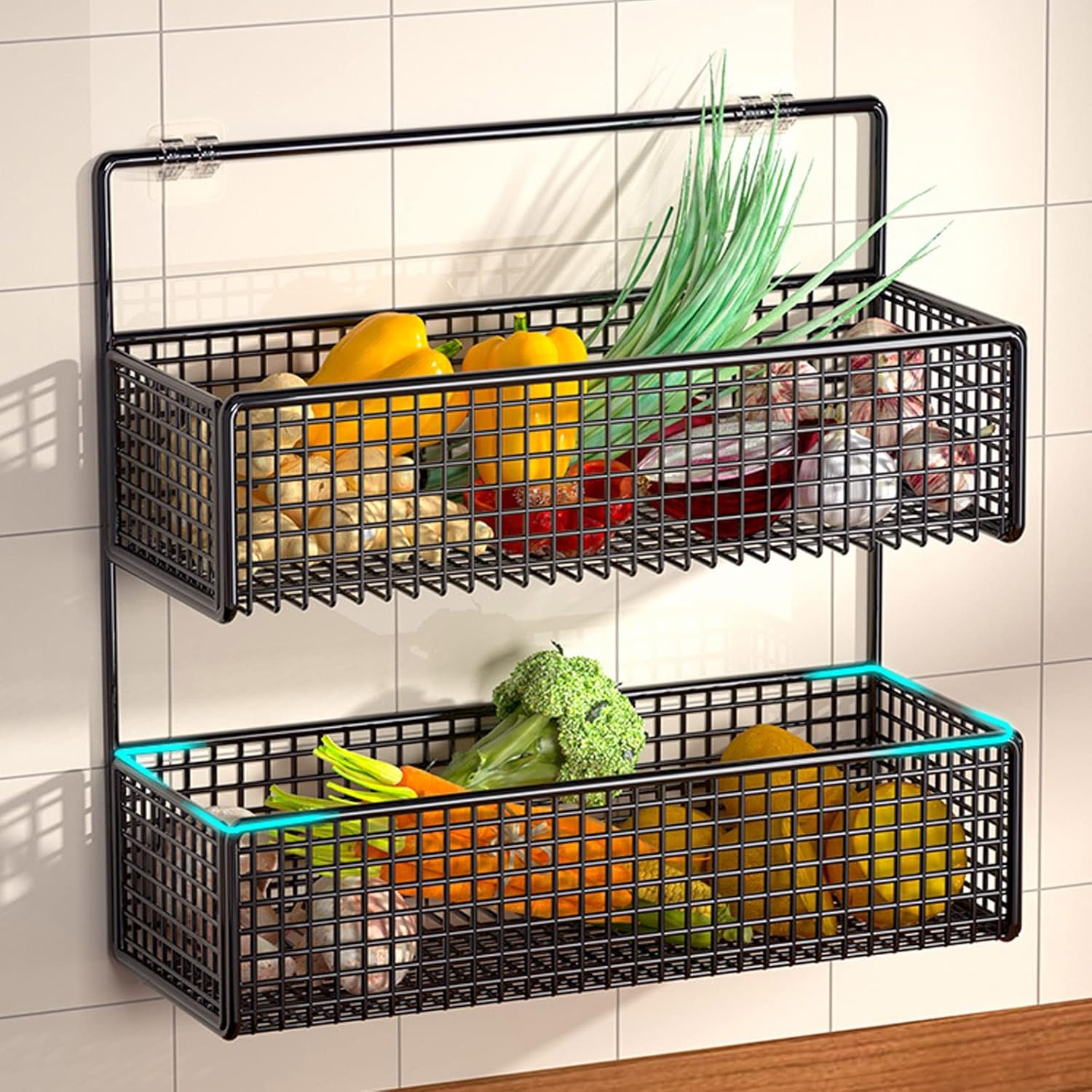 Amazon.com - Countertop Fruit Basket Fruit And Vegetable Basket,2-Tier ...