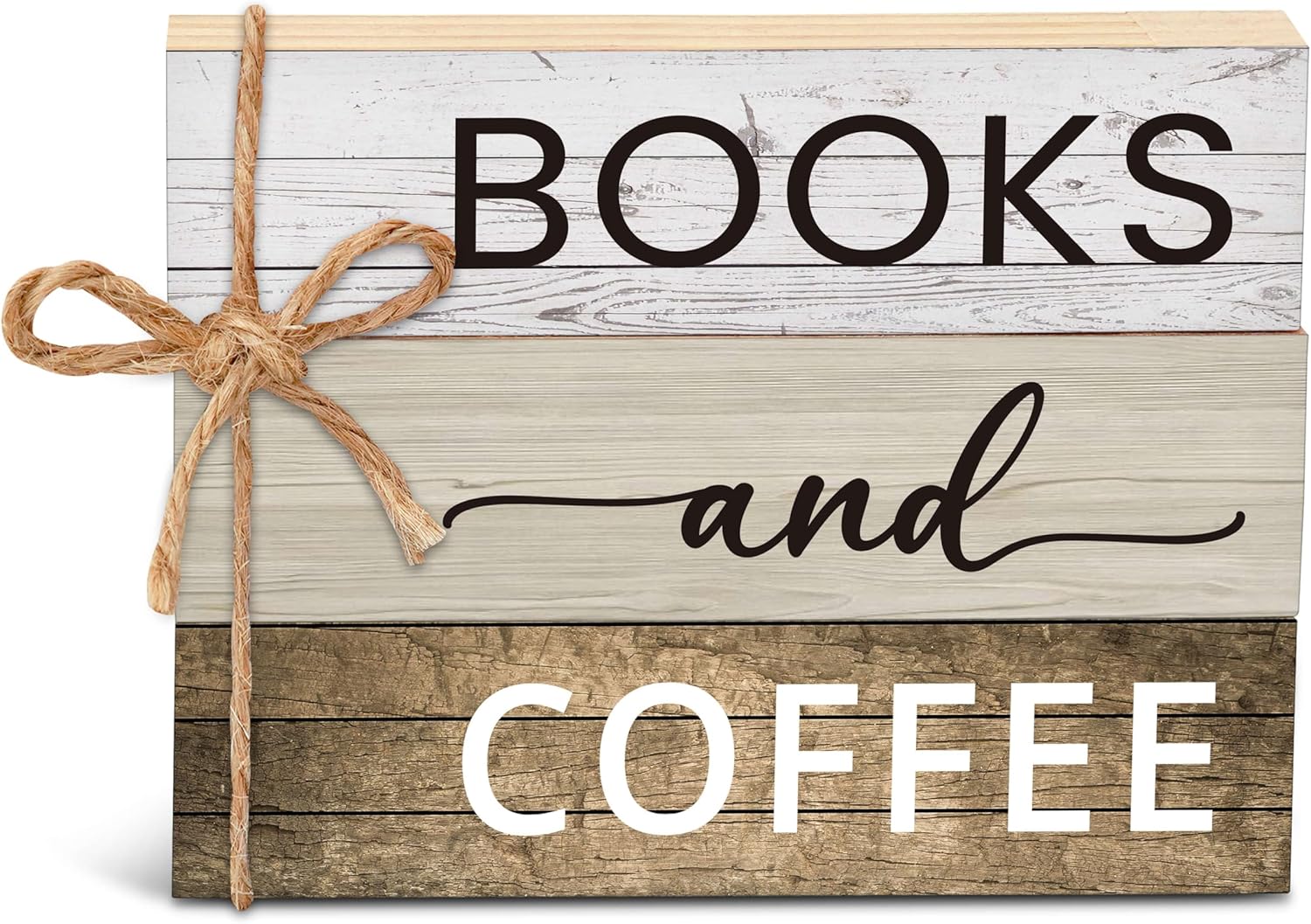 Amazon.com: KFNER Decorative Book Stack, Wood Mini Books Set, Rustic ...