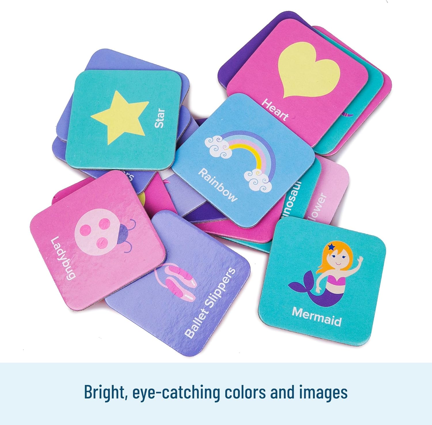 Wildkin Tarjetas de juego de memoria a juego para niños y niñas, 18 ...