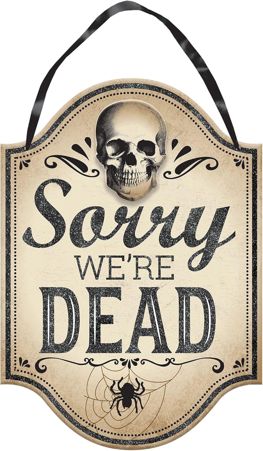 Amazon.com: Halloween Boneyard MDF Hanging Sign : Home & Kitchen