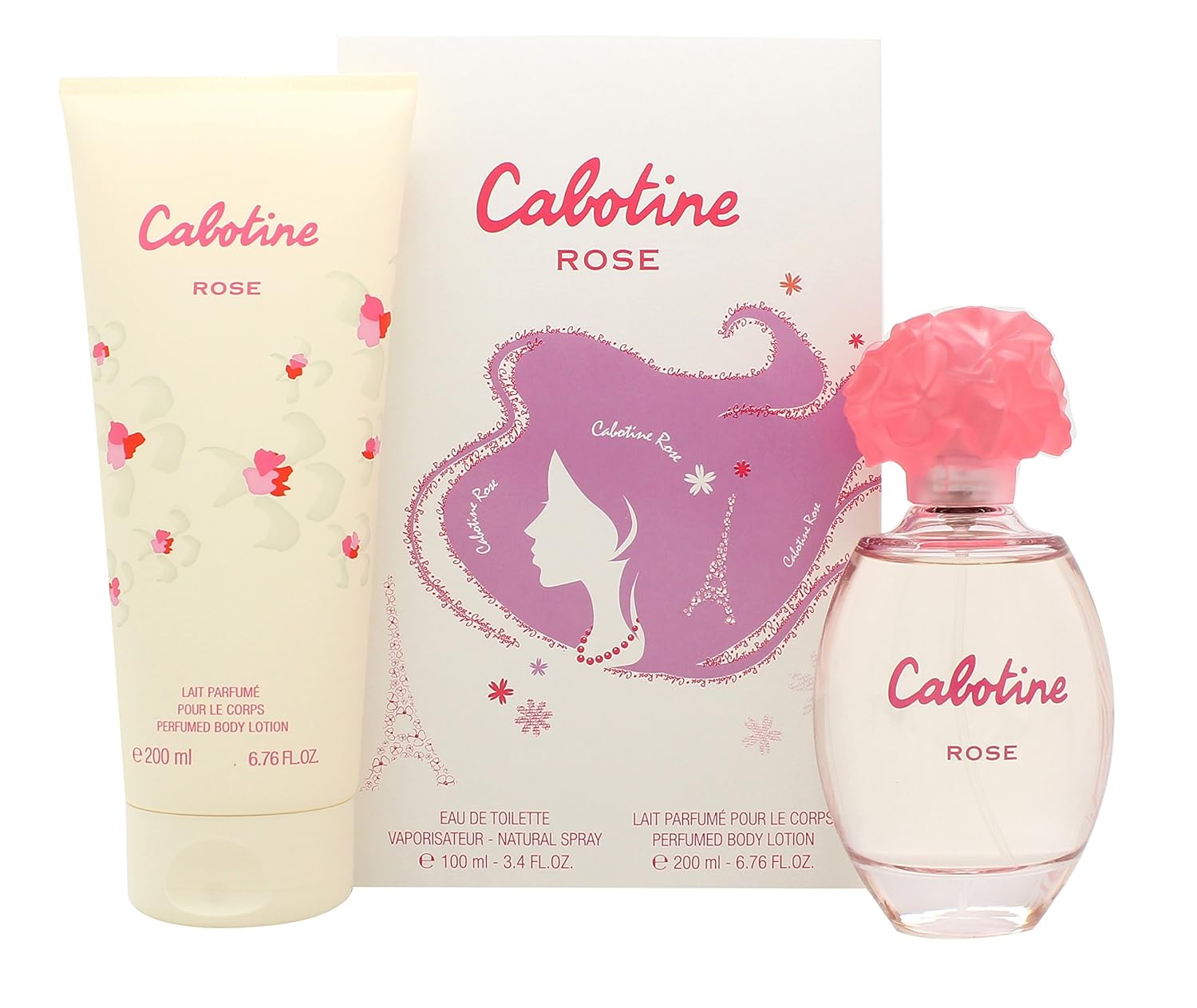 Amazon.com : CABOTINE ROSE by Parfums Gres SET-EDT SPRAY 3.4 OZ & BODY ...
