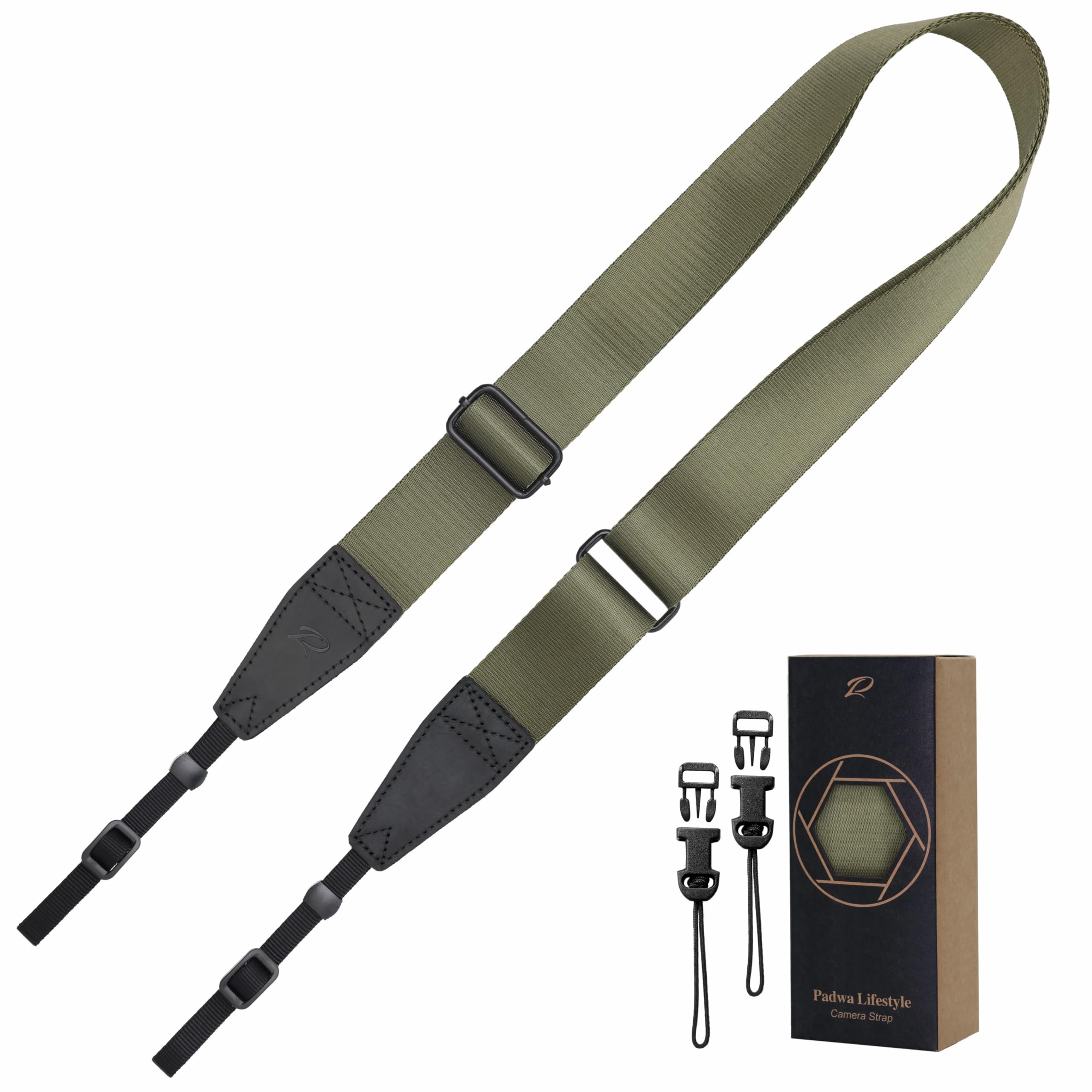 Amazon.com: Padwa Lifestyle Adjustable Camera Strap - 1.5" Full Grain ...