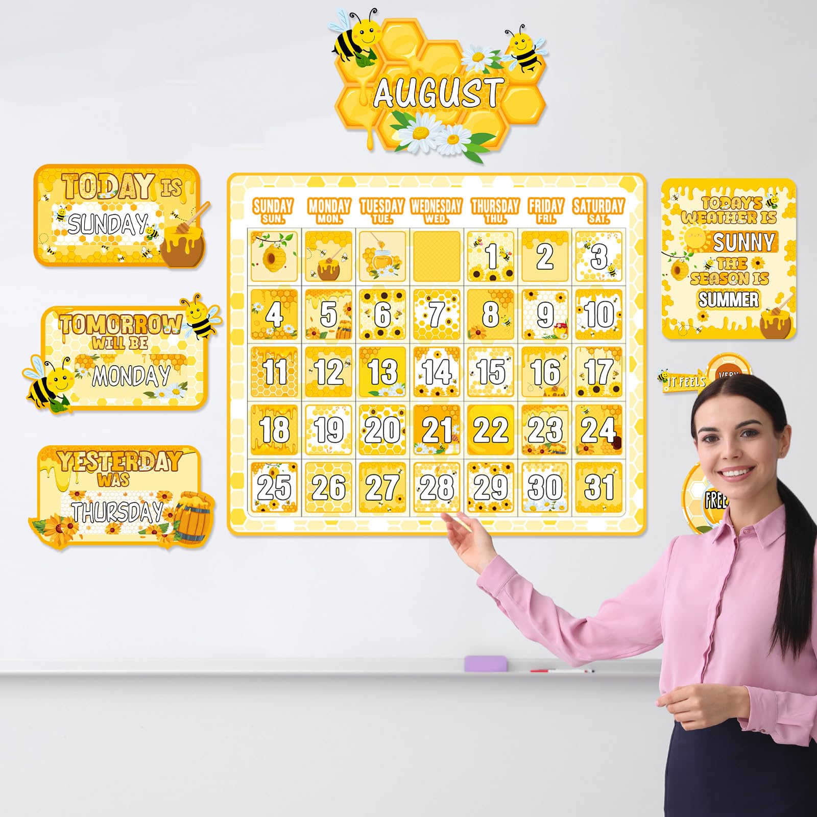 Snapklik.com : Cholemy 85 Pcs Calendar Bulletin Board Set Classroom ...