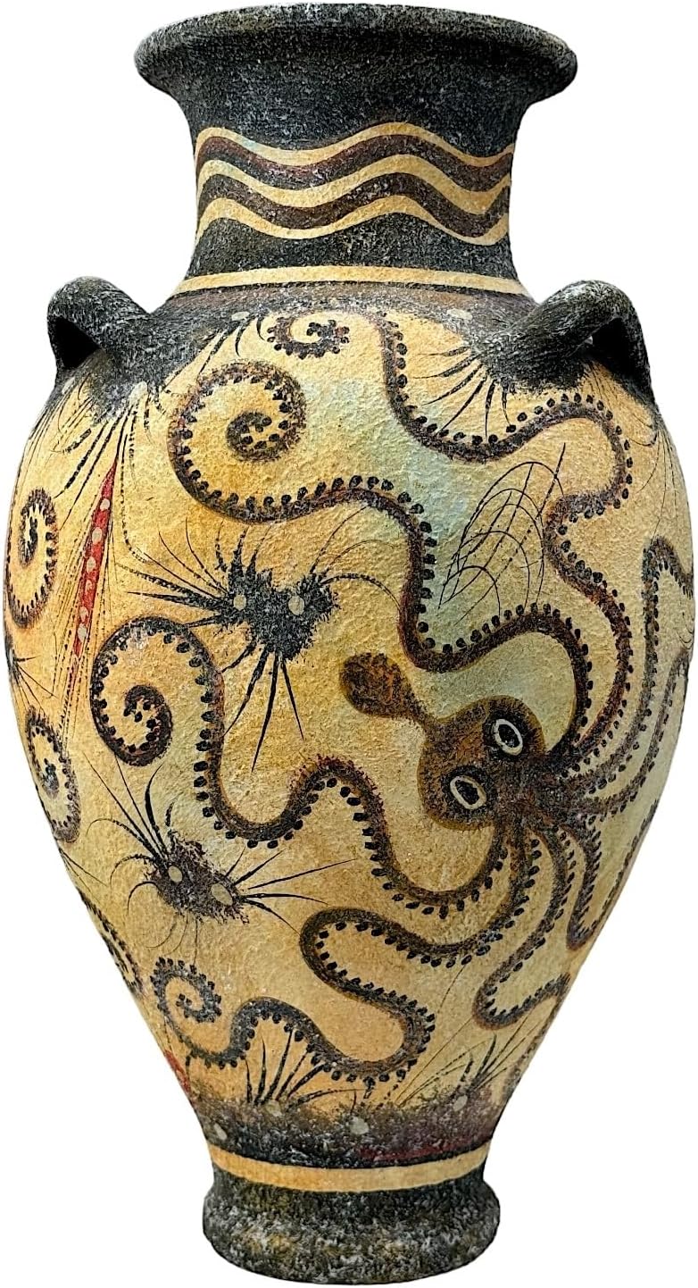 Amazon.com: Minoan Vase Pottery Painting Octopus Ancient Greek Crete ...