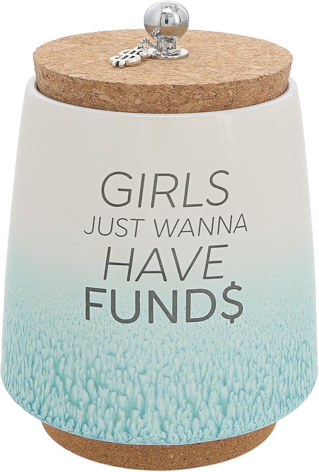 Amazon.com: Pavilion 'Girls Just Wanna Have Funds' 6.5-Inch Ombre Teal ...