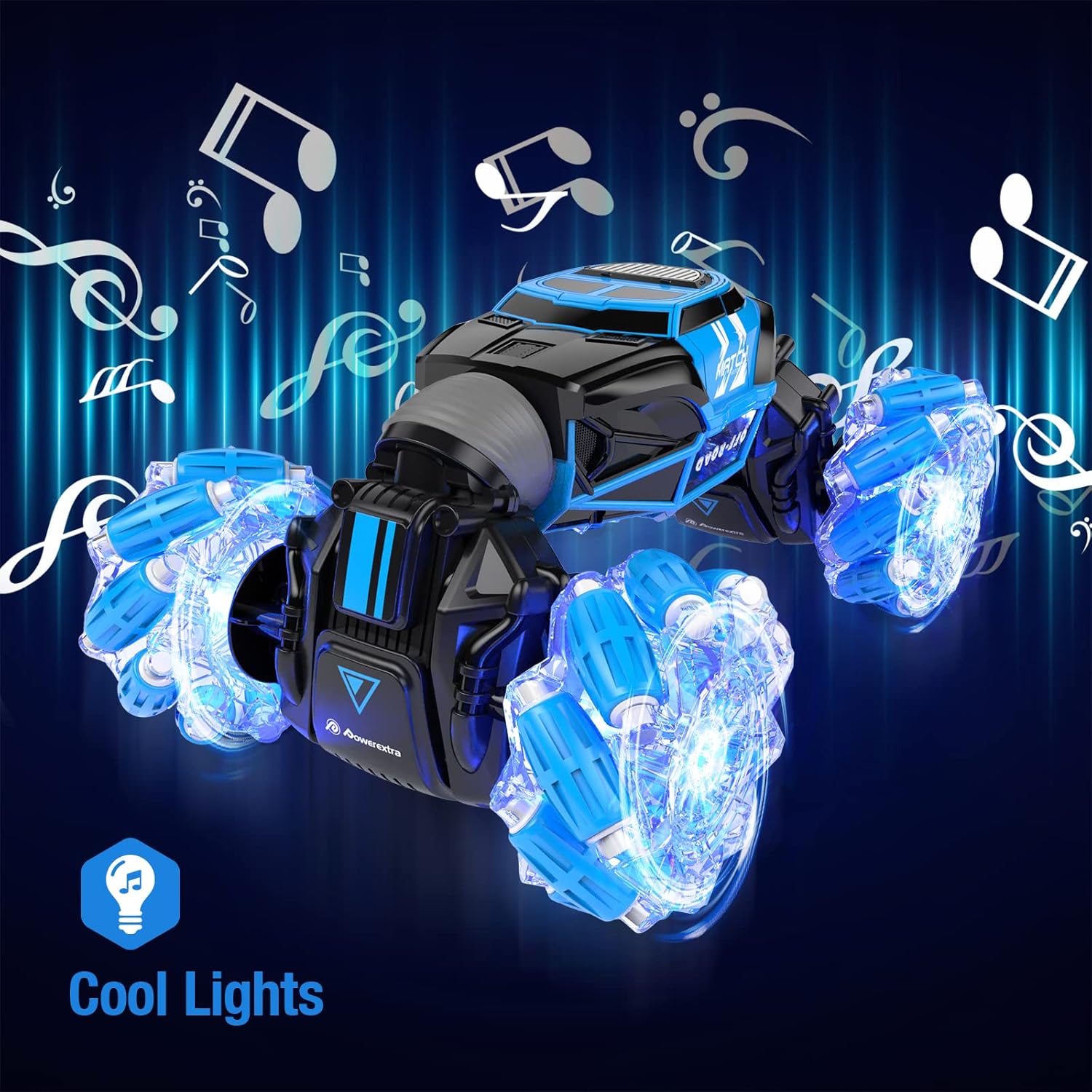 Remote Control Car,Powerextra 2.4GHz 4WD 360°Rotating Stunt Car,Double ...