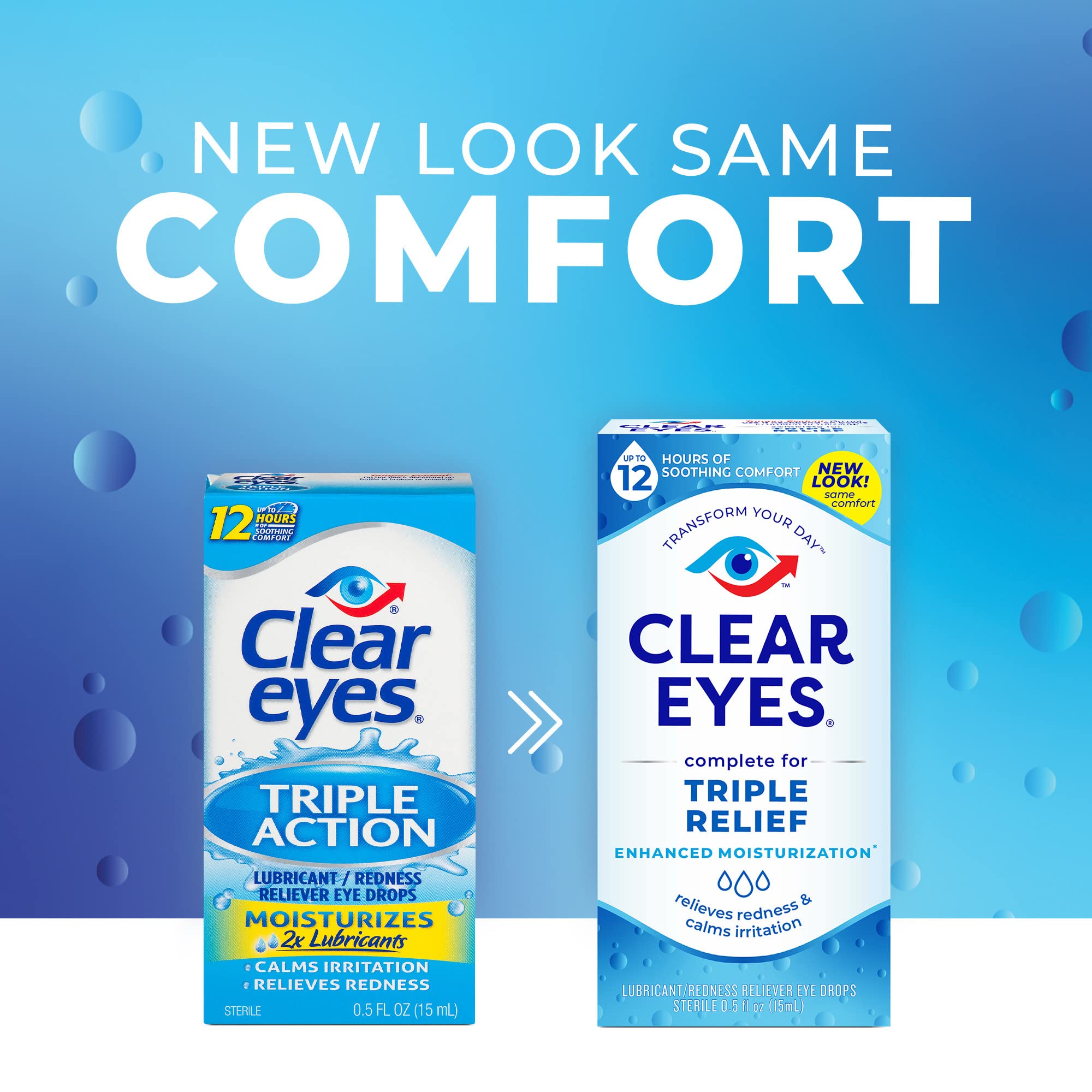 Buy Clear Eyes Triple Relief Eye Drops, Relieves Redness & Calms ...