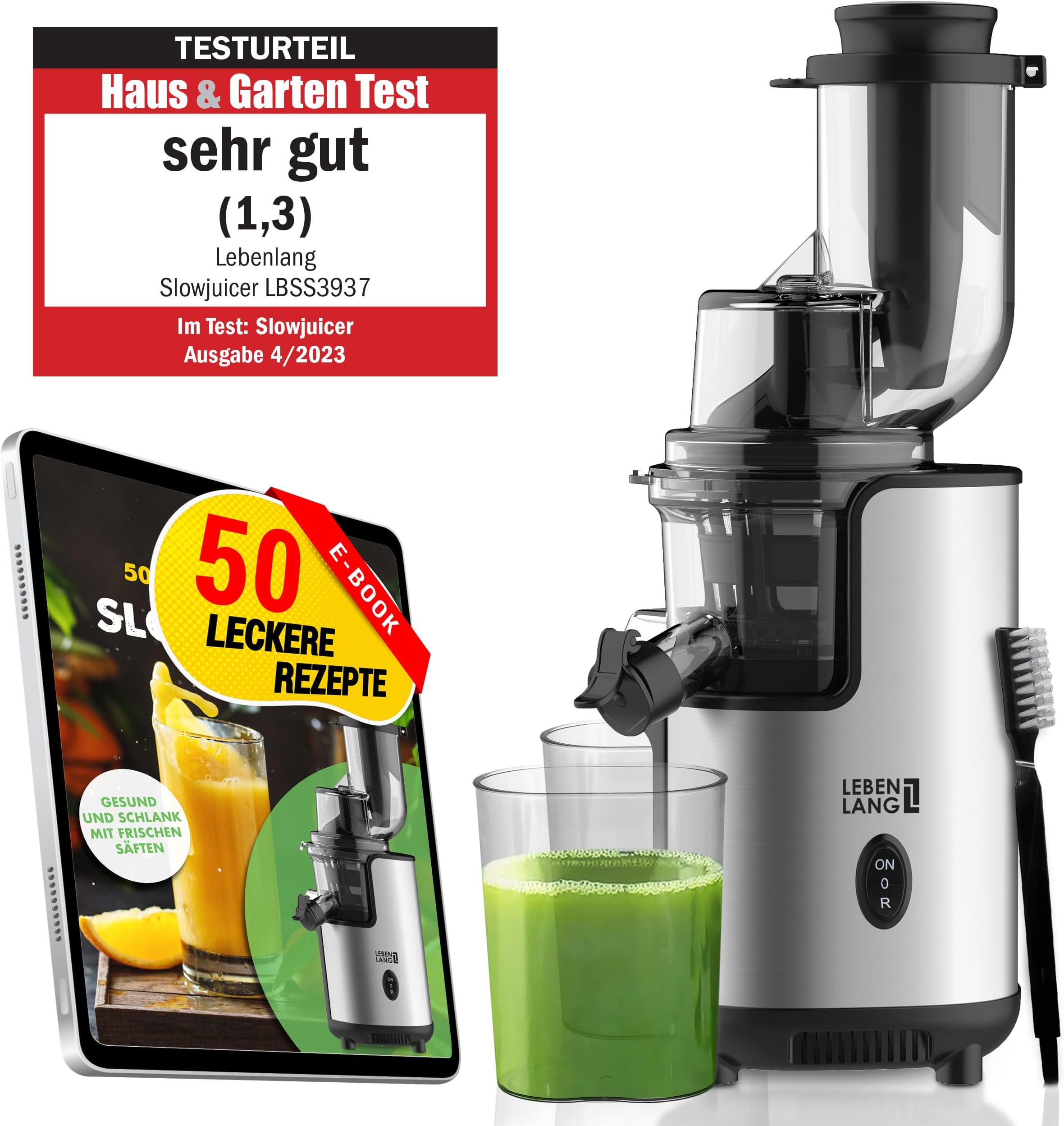 Klarstein Fruitberry, Entsafter, vertikale Saftpresse, extrem feine ...