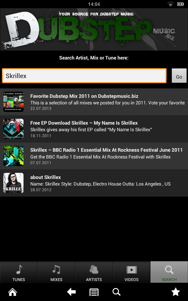 Dubstep News (Free) - App on Amazon Appstore