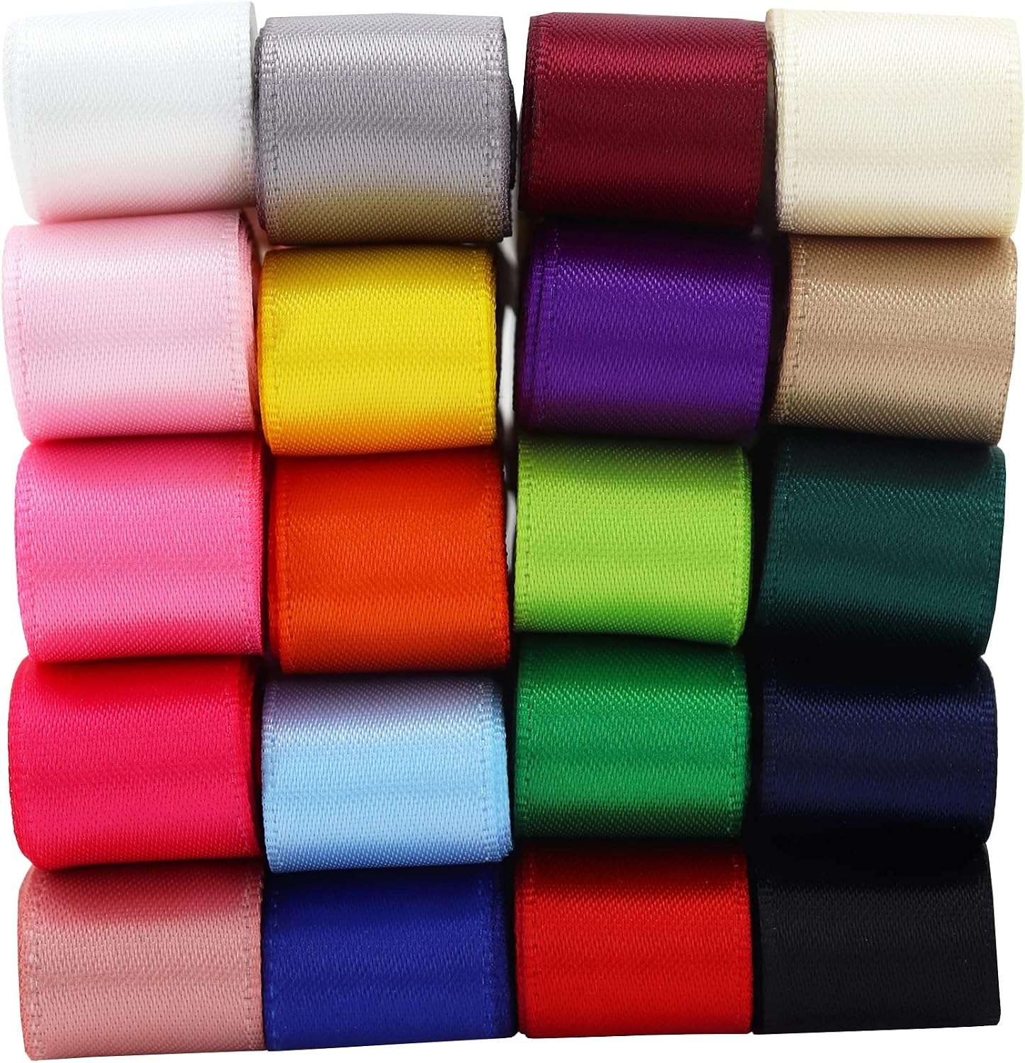 Amazon.com: YERELO Double Face Satin Ribbons 5/8 inch Ribbon 20 Solid ...