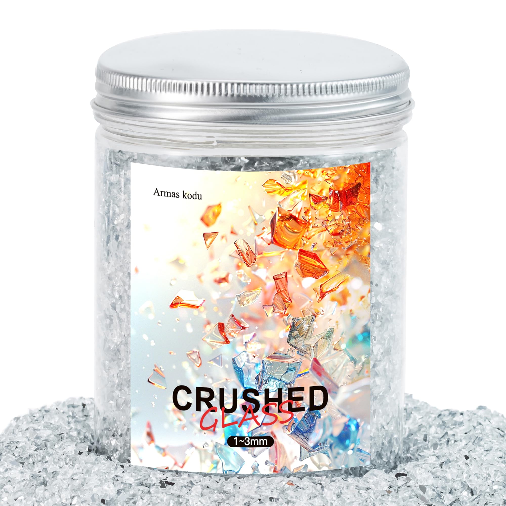 Amazon.com: Crushed Glass 1-3mm for Resin Art, Small Broken Glass ...