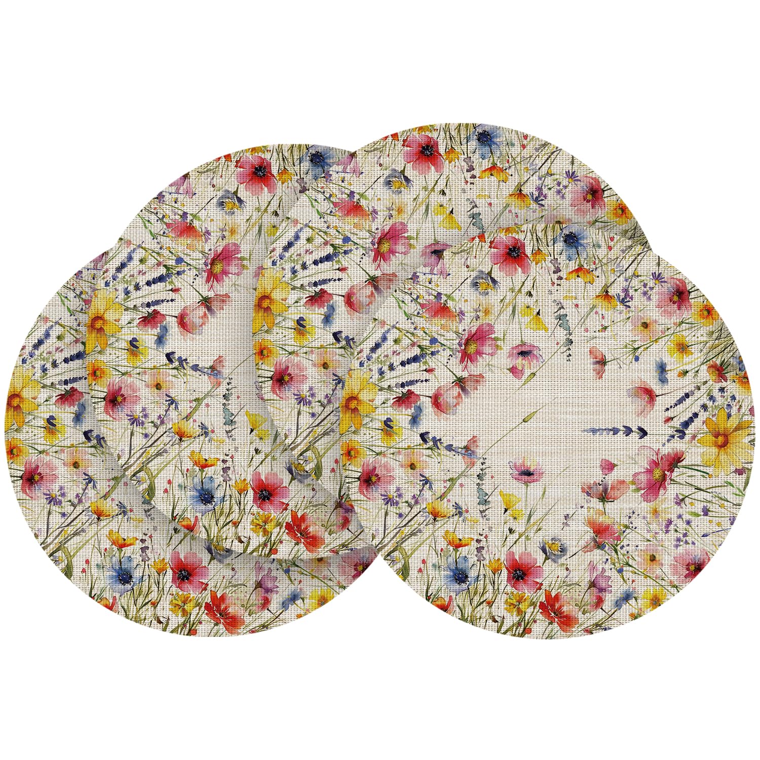 Amazon.com: Artoid Mode Daisy Lavendar Wild Flower Spring Round ...