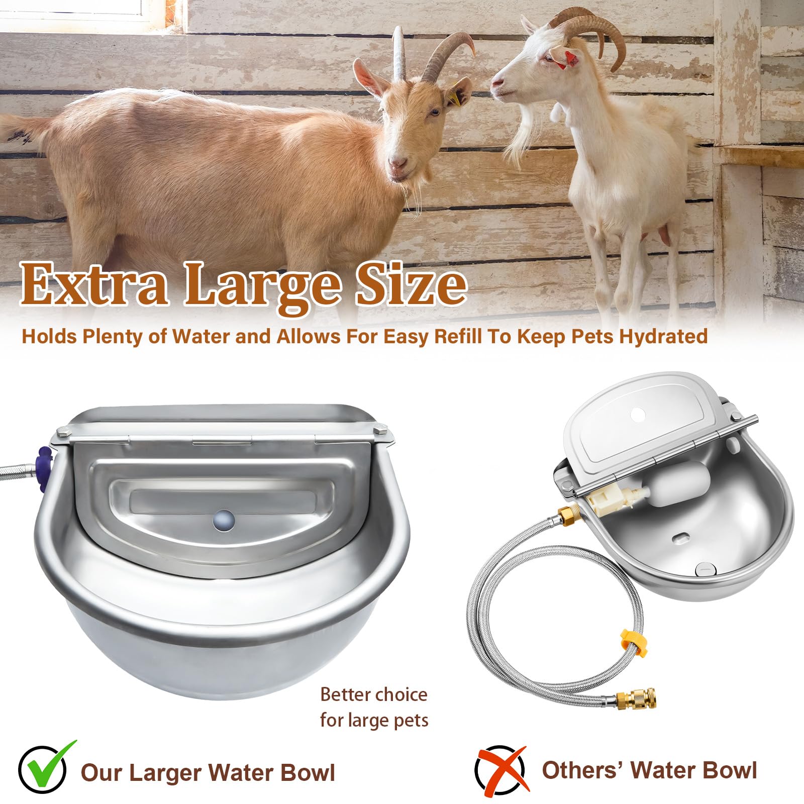 Snapklik.com : Tessco For You 2 Pack Automatic Livestock Water Bowl ...