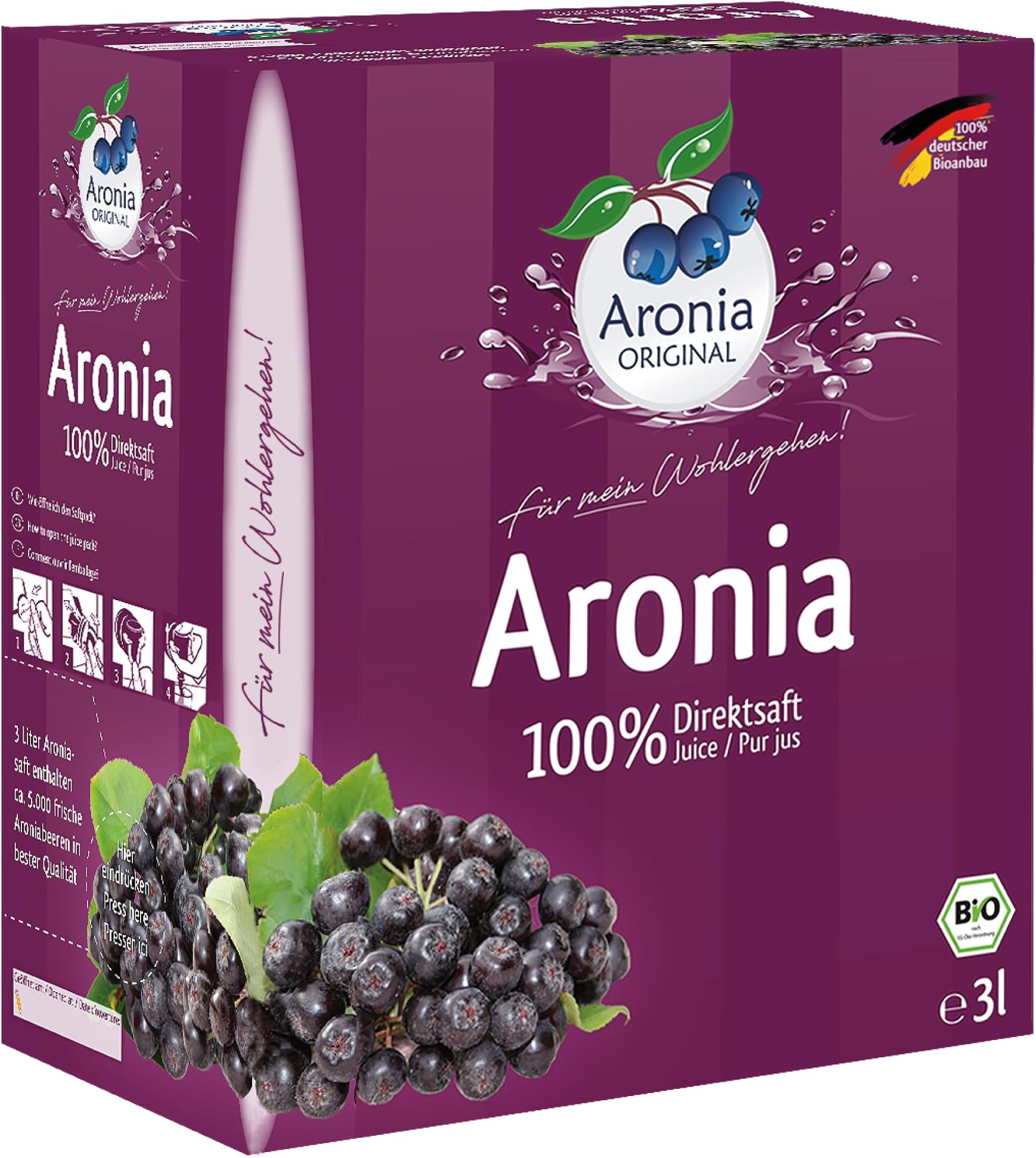 Amazon.com : Aronia ORIGINAL Organic Aronia Berry Juice Box 101.4 Fl Oz ...