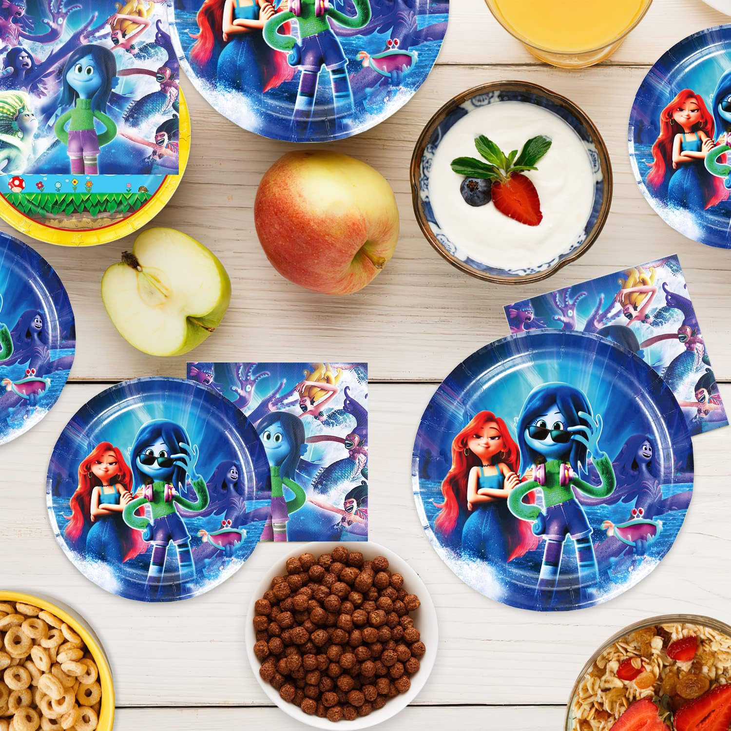 40PCS Ruby Gillman Birthday Party Supplies include 20 plates, 20 ...