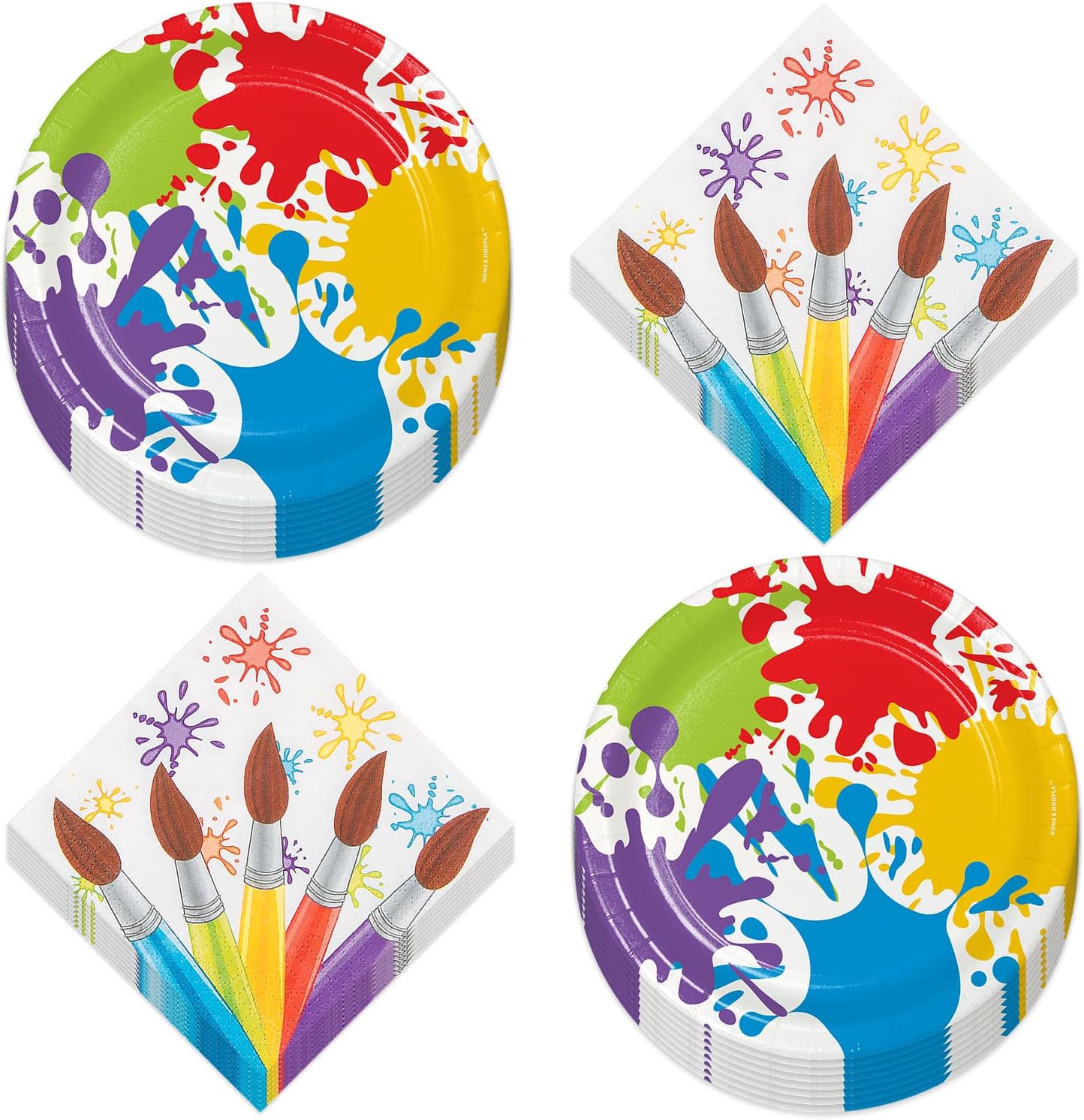 Amazon.com: Art Party Supplies - Bright Artist Paint Splatter Paper ...