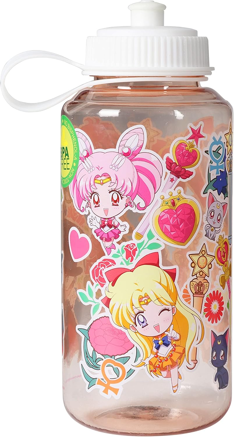 Sailor Moon Water Bottle, Sailor Moon Crystal Chibi Characters : Amazon ...