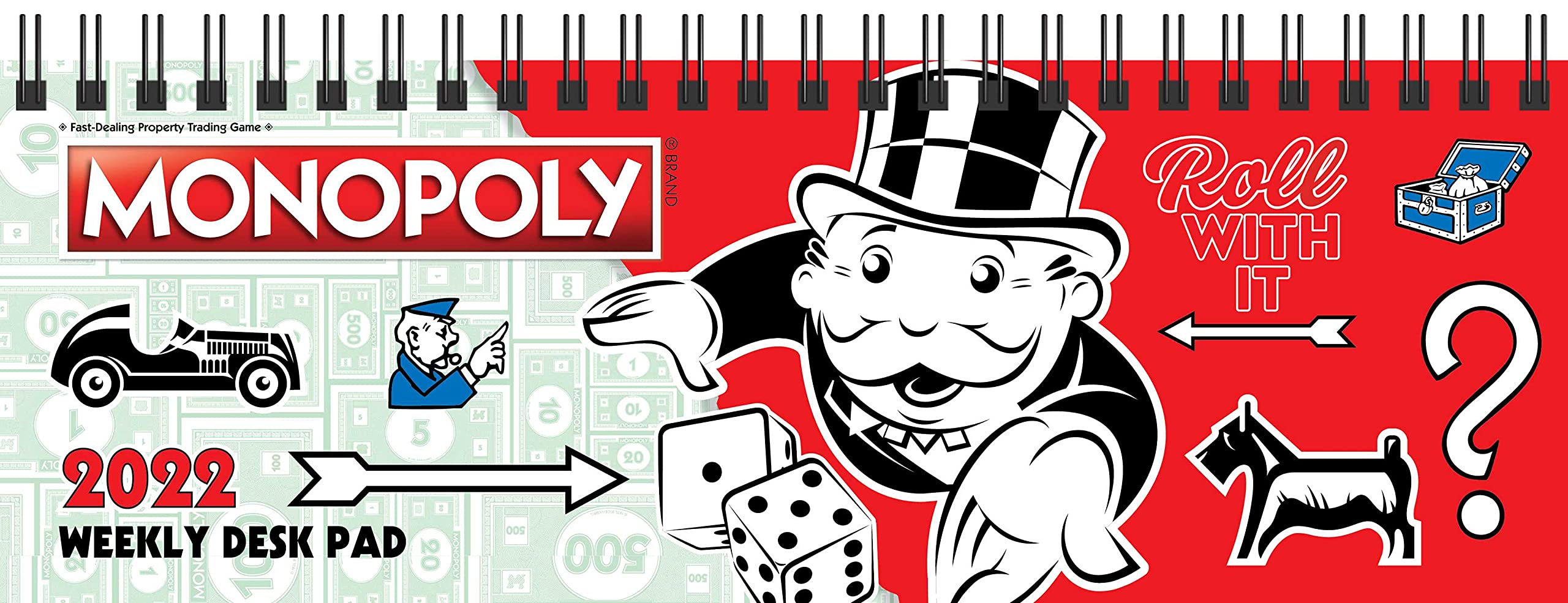Amazon.com: Monopoly 2022 Dated Weekly Desk Pad Calendar: 9781524868581 ...