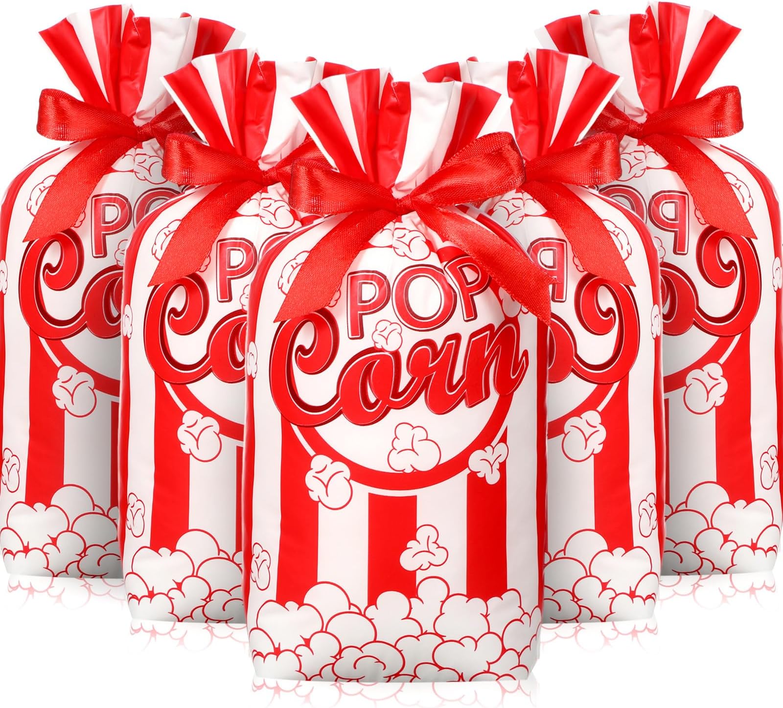 Amazon.com: Cosblank 50 Pcs Popcorn Plastic Bags Circus Carnival Party ...