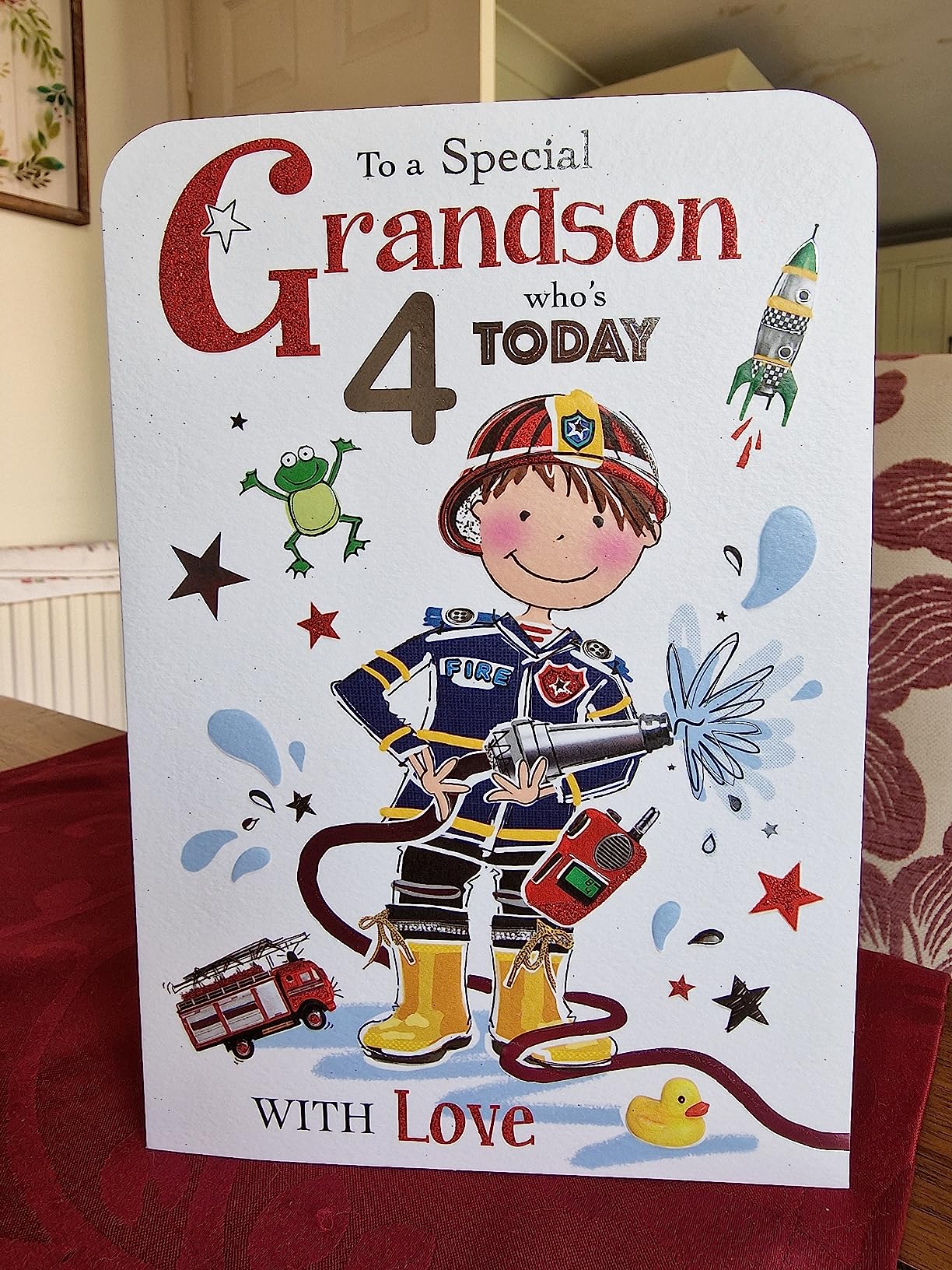 Grandson 4th Birthday Card : Amazon.co.uk: Stationery & Office Supplies