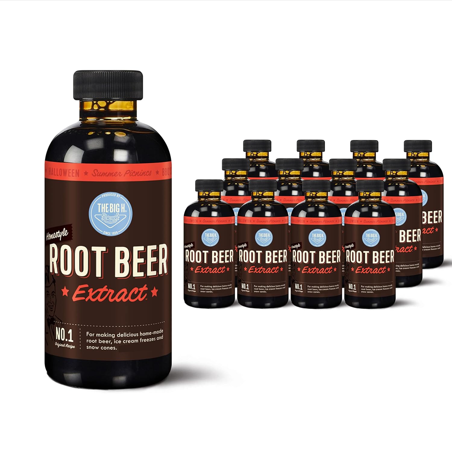 Amazon.com : Hires Big H Root Beer Extract, Root Beer Soda and Dessert ...
