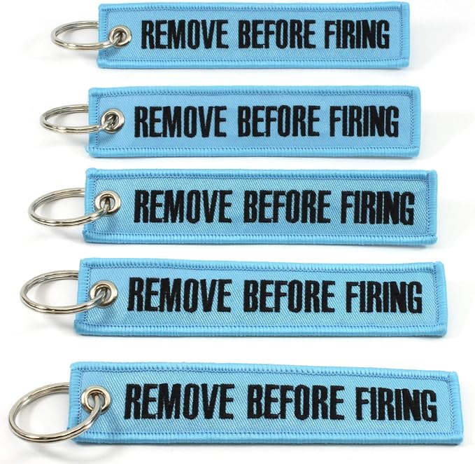 Amazon.com: Rotary13B1 Remove Before Firing Keychain - Light Blue ...
