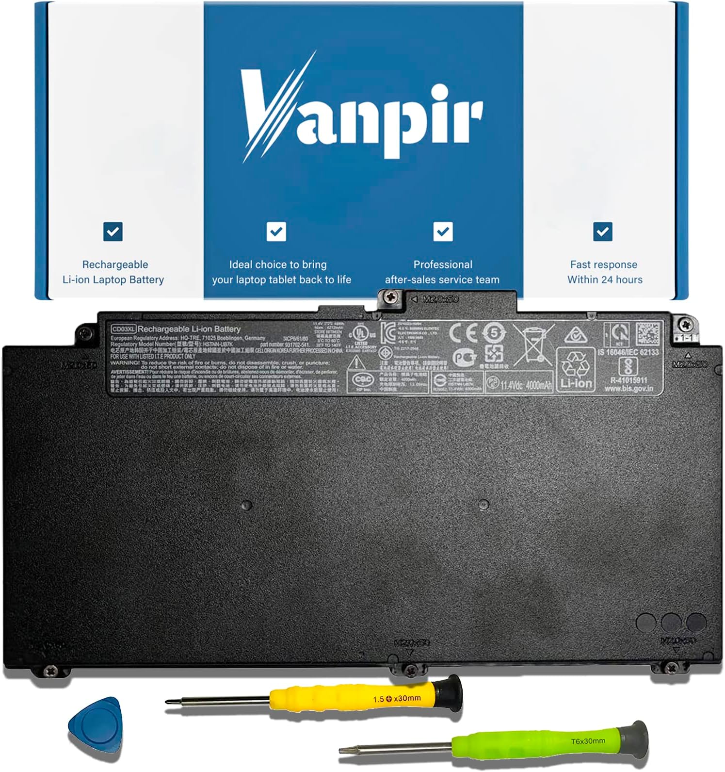 Amazon.com: BatteryMon CI03 CI03XL Battery for HP ProBook 640 G2 645 G2 ...