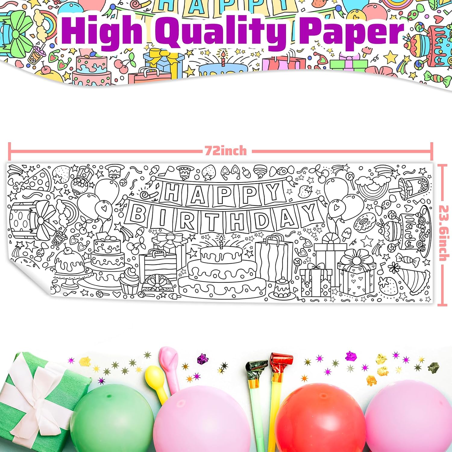 Póster gigante para colorear, mantel grande para colorear de pared para ...