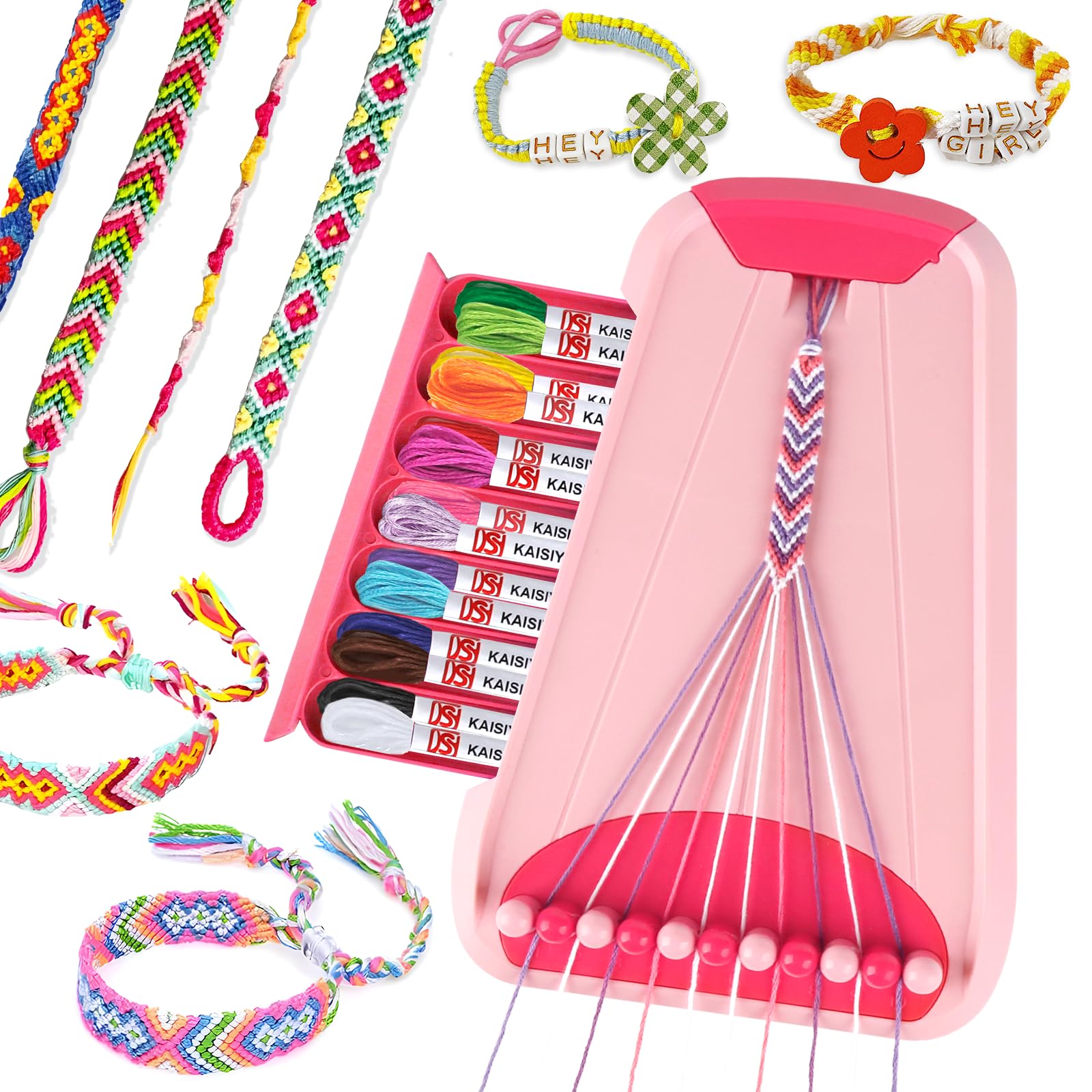 Amazon.com: Rdfmy Friendship Bracelet Making Kit for Girls, Arts and ...