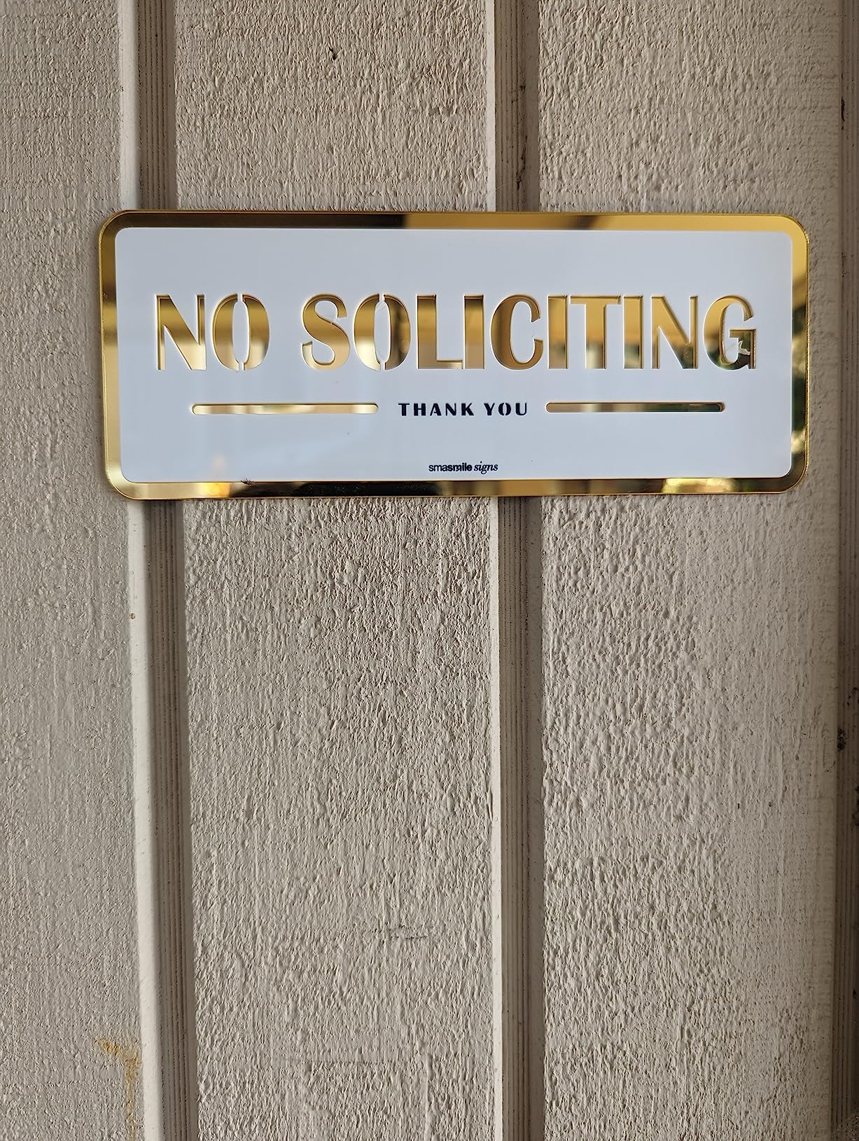 Amazon.com: No Soliciting Sign for House 2 Pack 7.9" x 3.1" Double ...