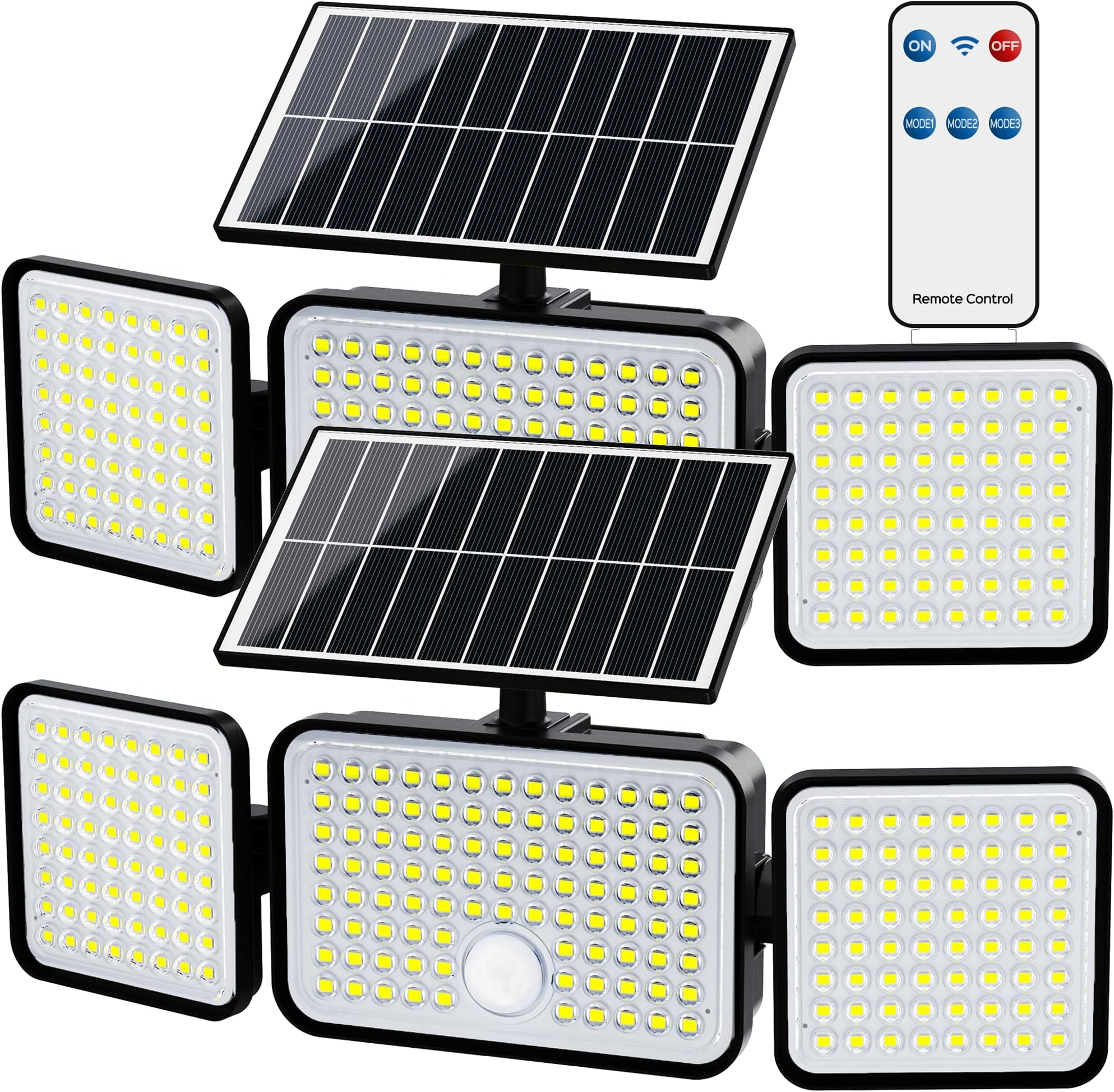 JACKYLED Solar Lights Outdoor, 223 LED Motion Sensor Outdoor Lights ...
