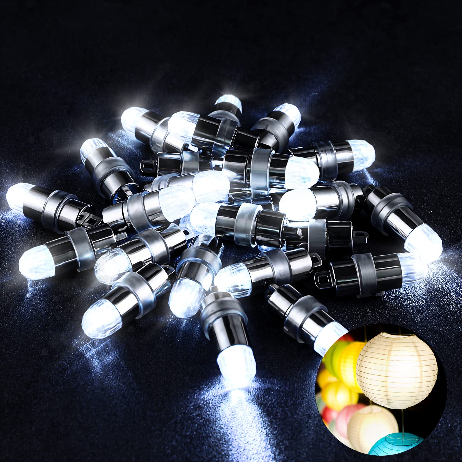 LIHAO LED Party Lights Bulbs Battery Operated Bulbs for Balloons, Paper ...