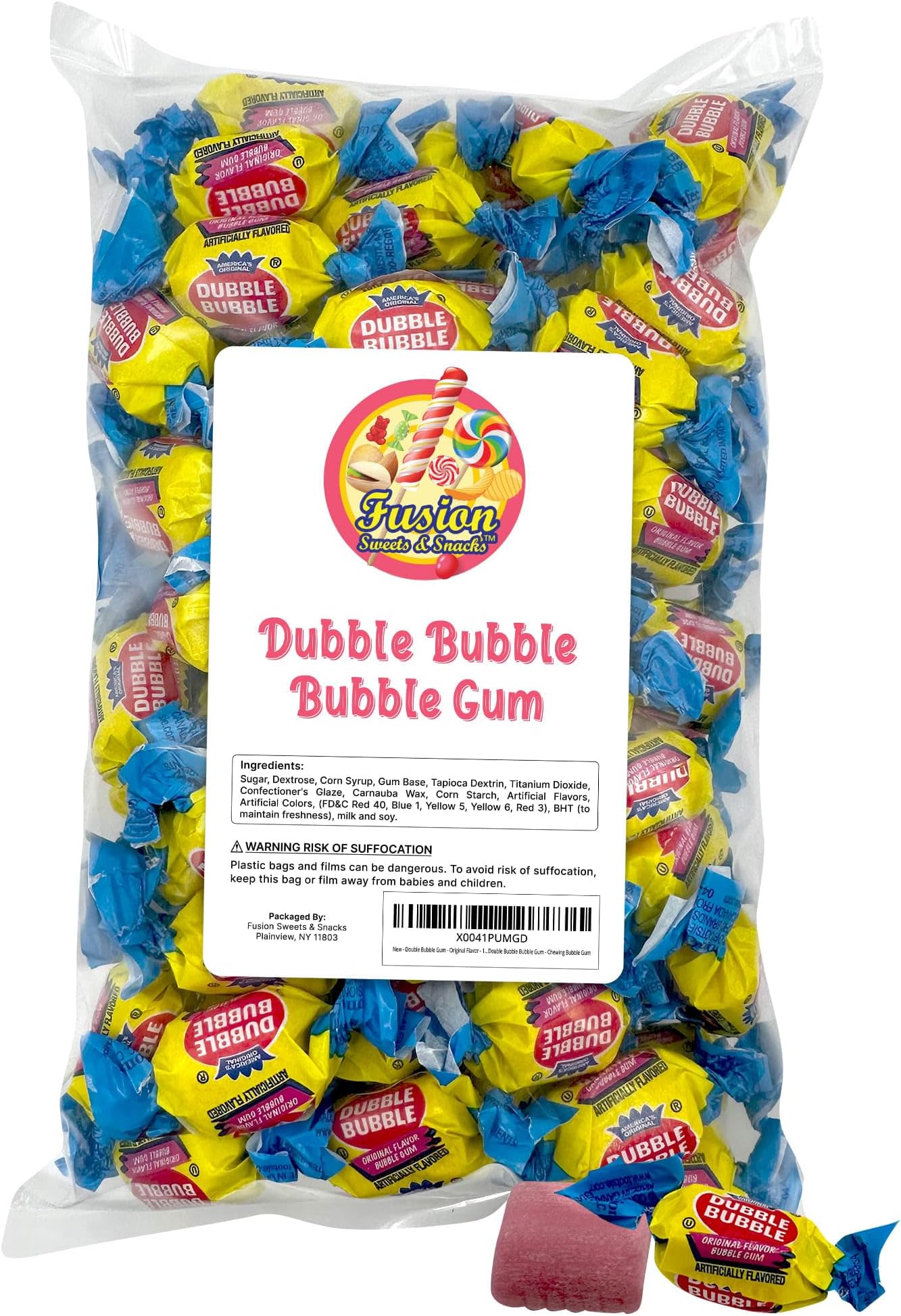 Amazon.com : Dubble Bubble Original Flavor Gum - 1 Pound Individually ...