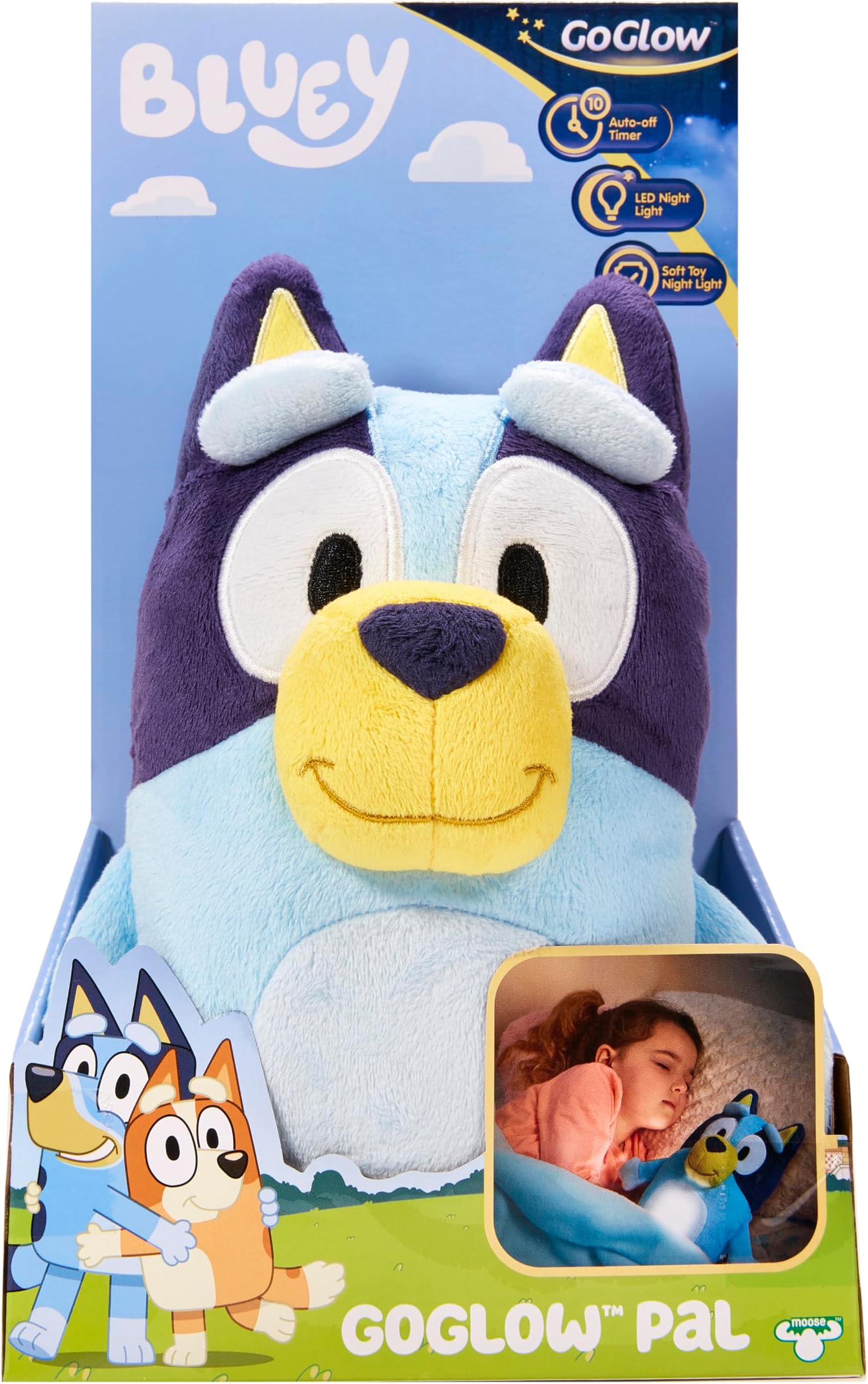 Bluey Goglow Bedtime GoGlow Pal Official Cuddly Soft Toy 2 in 1 Plush ...