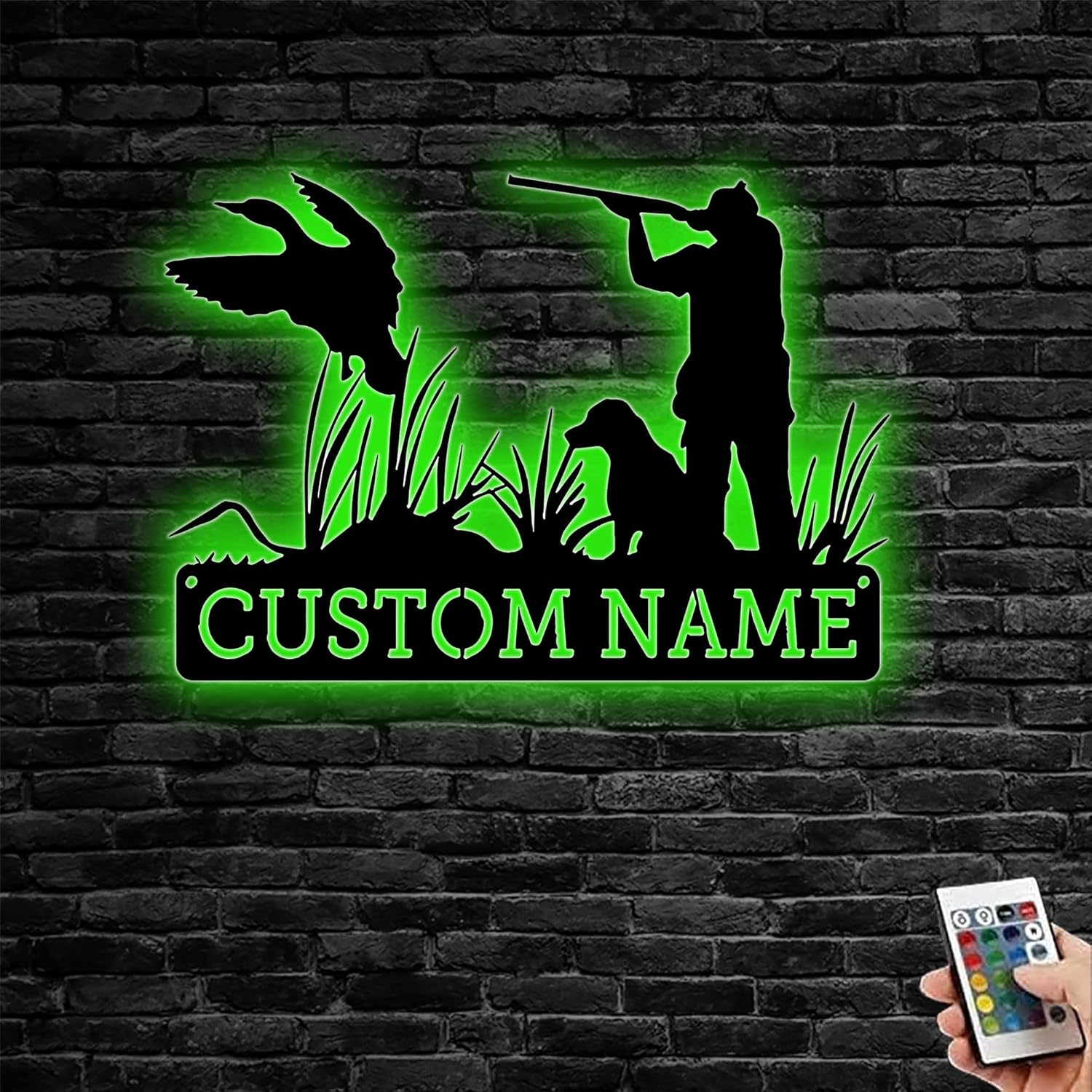 Amazon.com : Custom Duck Hunting Metal Wall Art LED Light Personalized ...