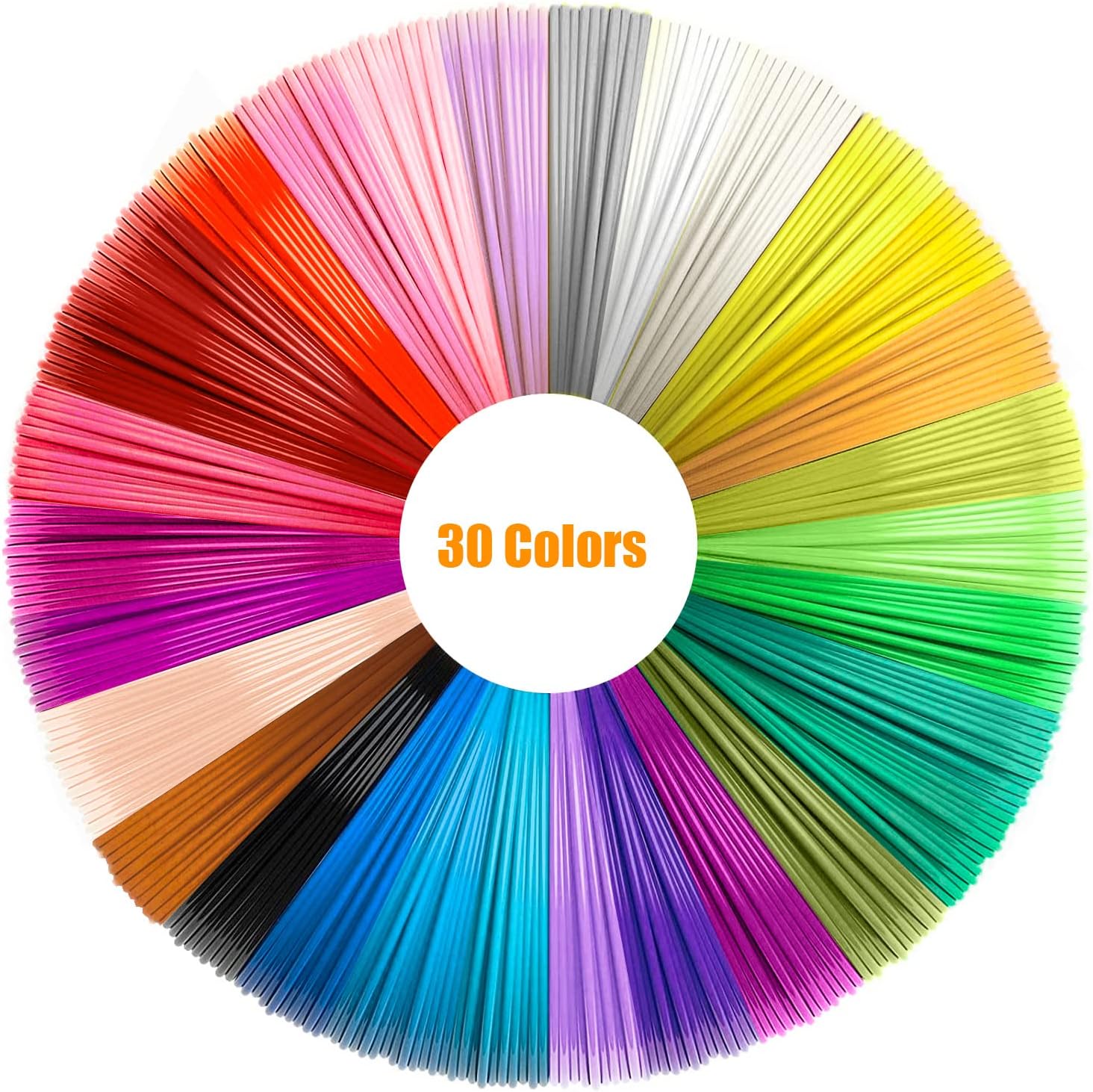 3D Pen Filament PLA, 20 Colors 1.75mm 10 Feet per Color Total 320 Feet ...
