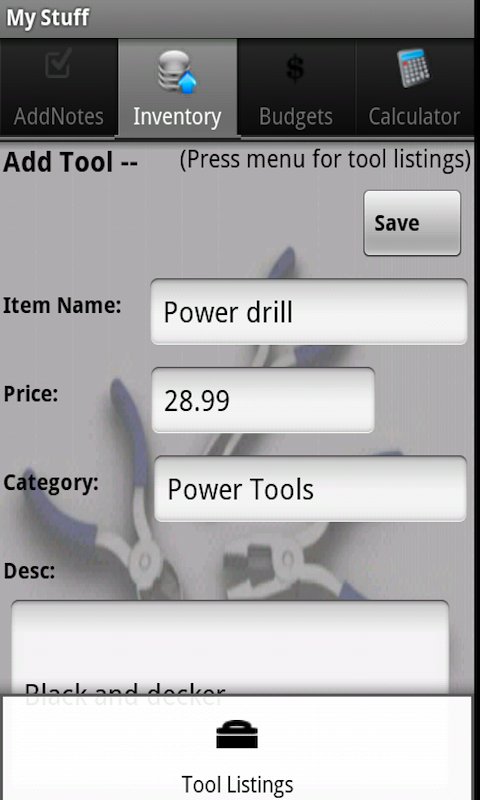 My Stuff - App on Amazon Appstore