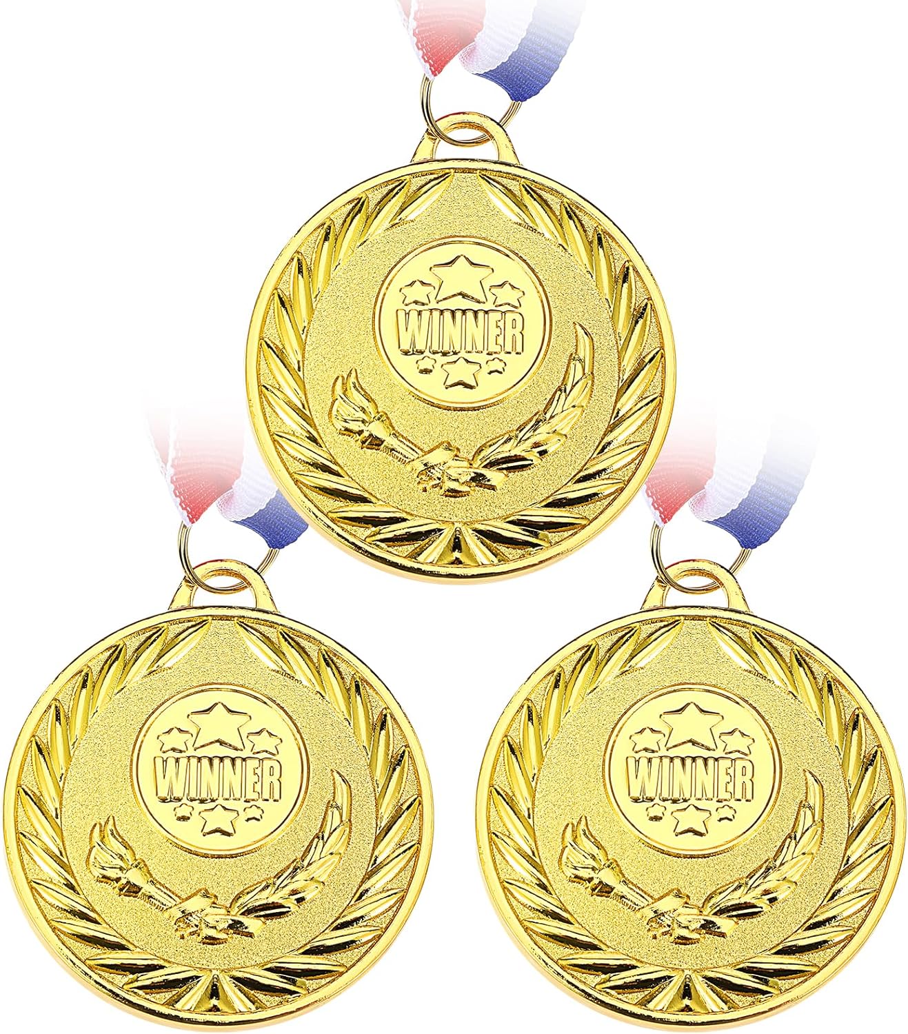 Amazon.com : 3PCS Olympic Style Large Winner Medals, Gold Award Medals ...