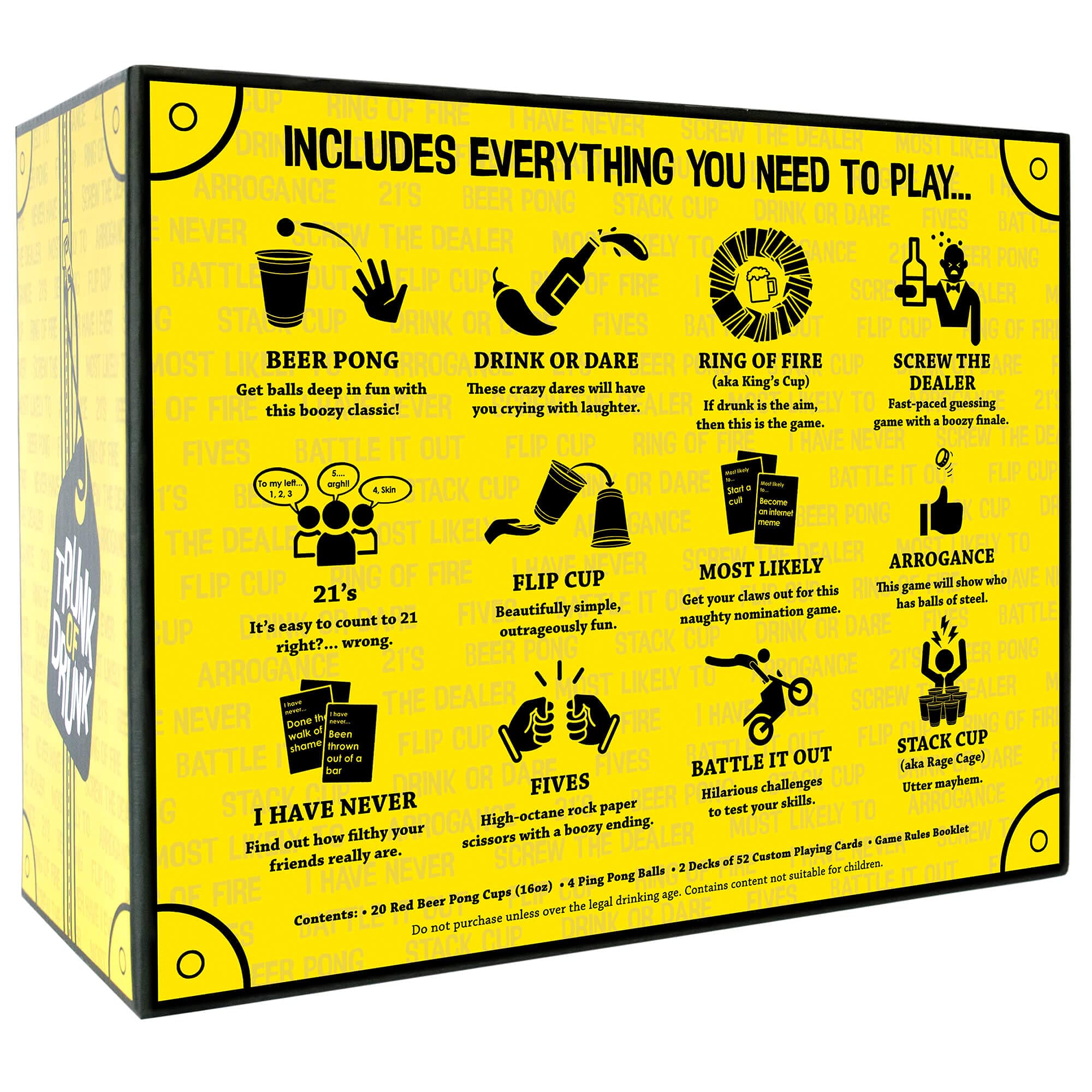 Buy Trunk of Drunk - 12 Greatest Drinking Games (Beer Pong, Ring of ...