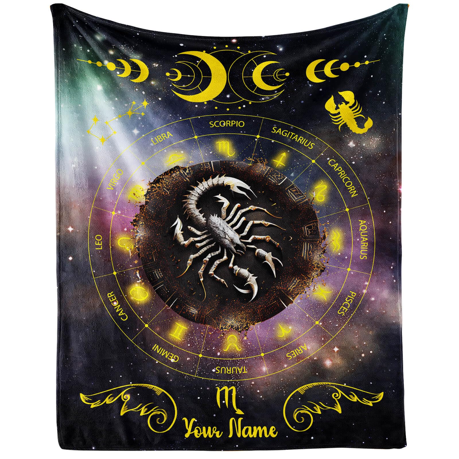 Amazon.com: CaomeiWu Custom Scorpio Zodiac Blanket, 50" x 40" Flannel ...