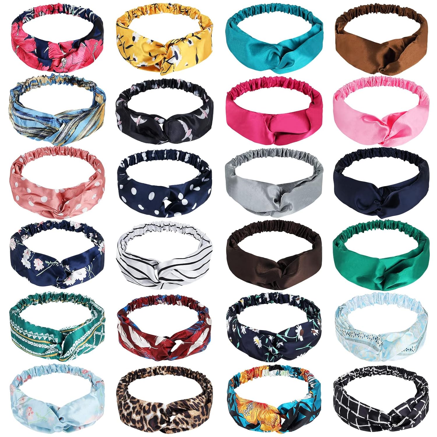 Amazon.com : Jeatonge 24 Pack Boho Headbands for Women,Vintage Floral ...